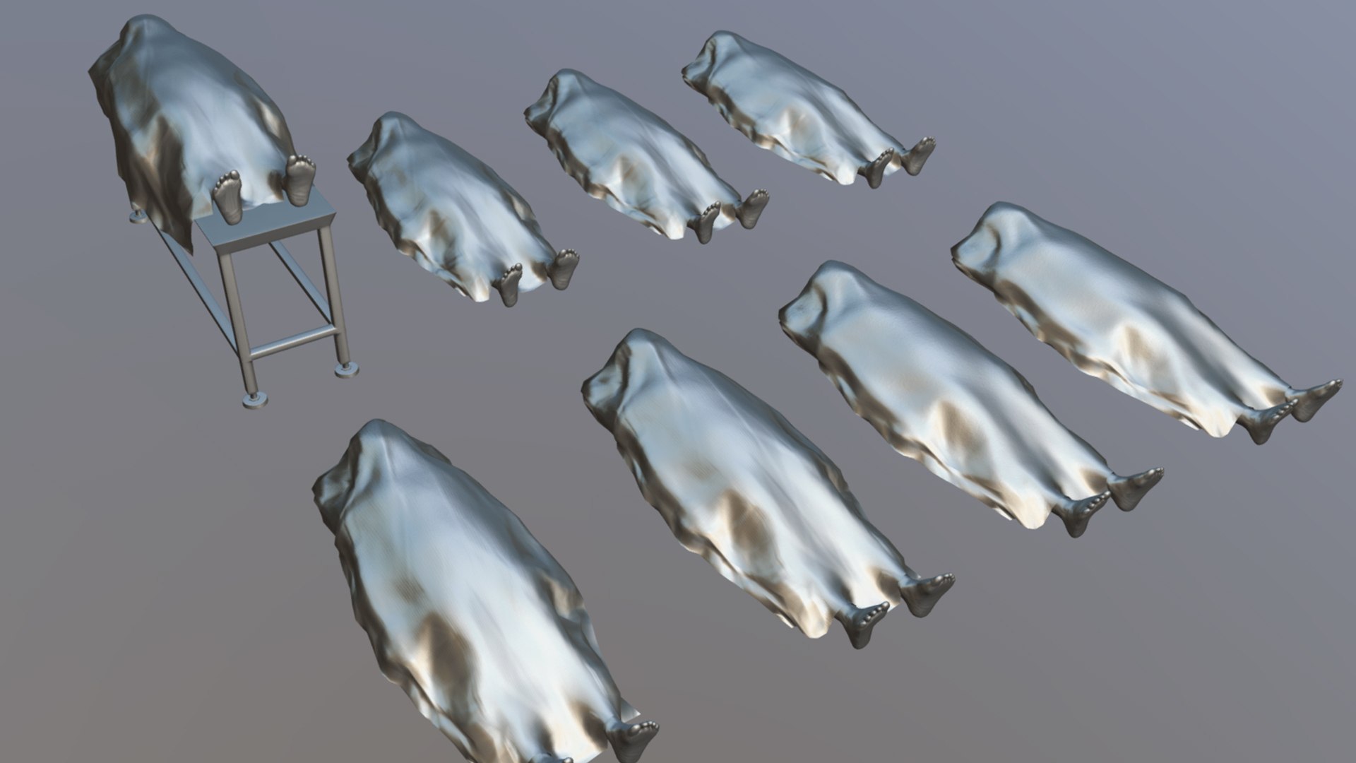 3D Covered Human Death Body Asset - TurboSquid 1905271