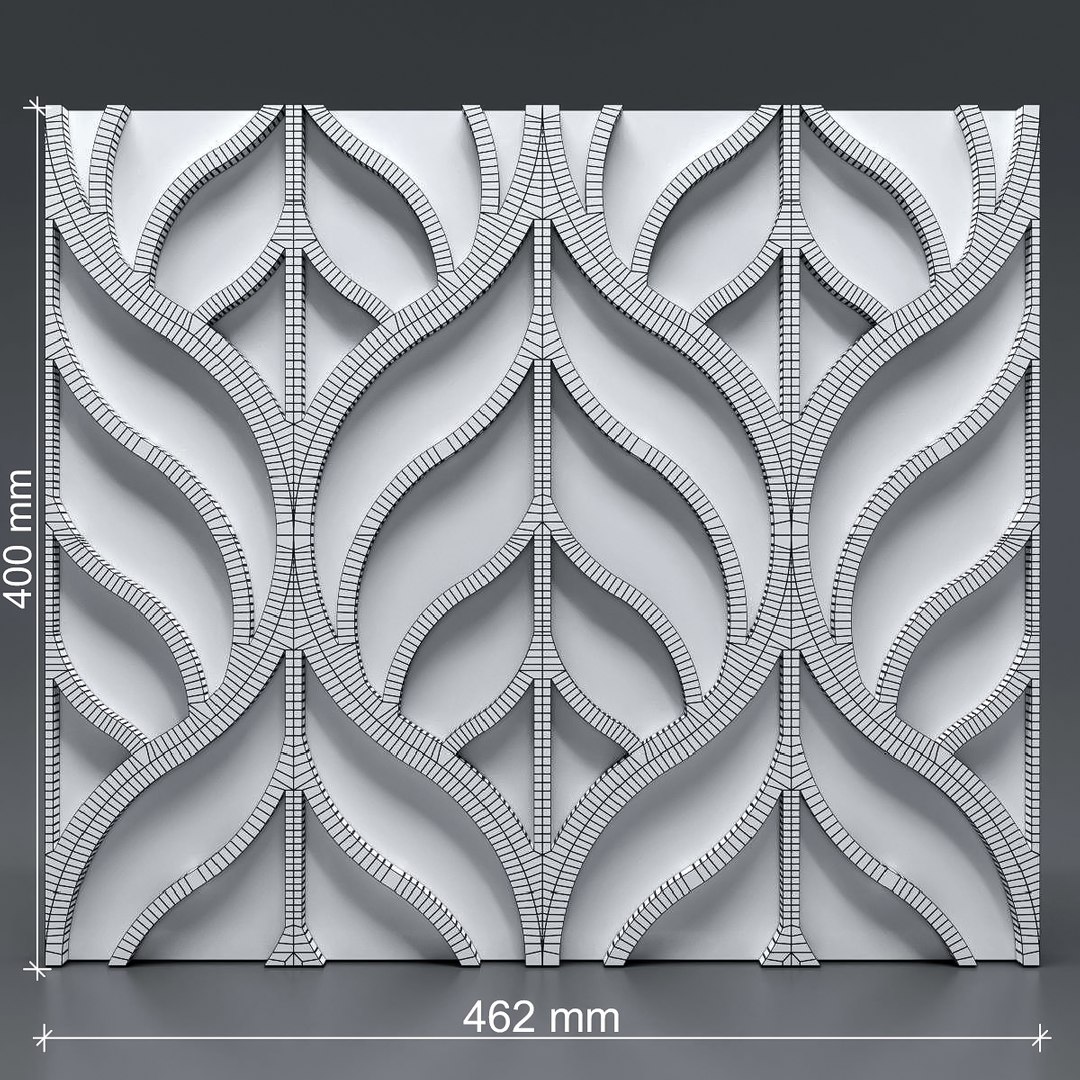 Decorative gypsum panel model - TurboSquid 1533691