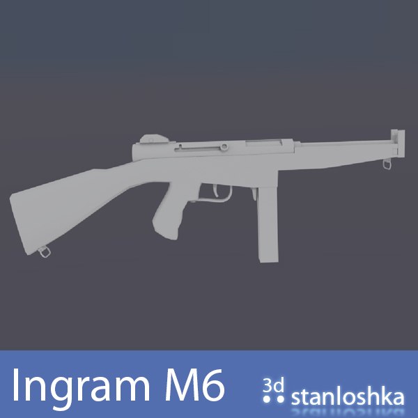 modelo 3d Rifle ingram - TurboSquid 730308