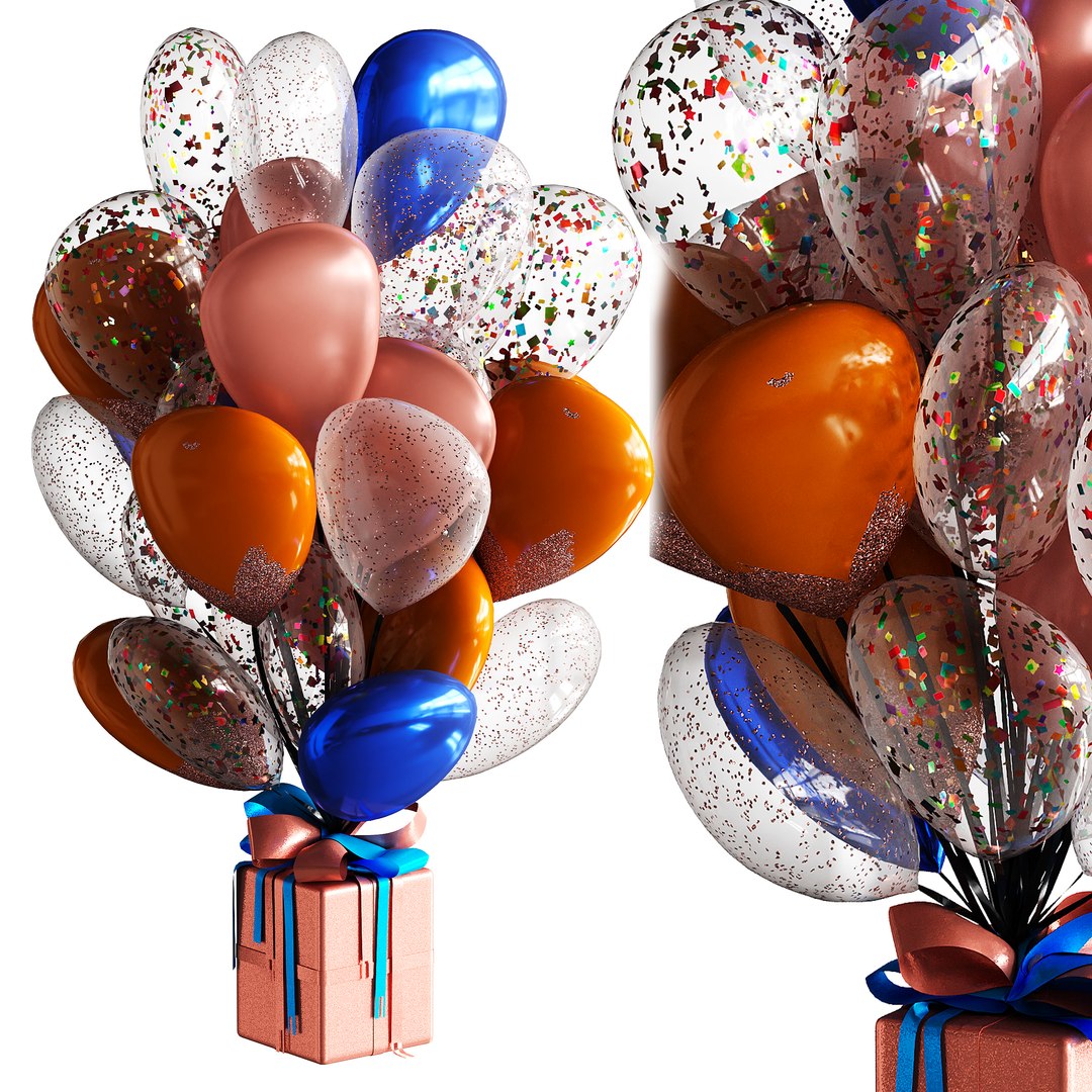 Beautiful Elegant Balloons - TurboSquid 2319074