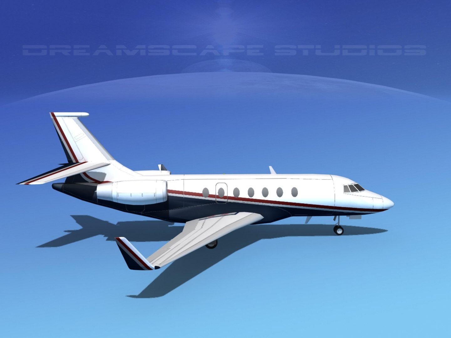 Turbines Falcon Dassault 2000 3d Obj