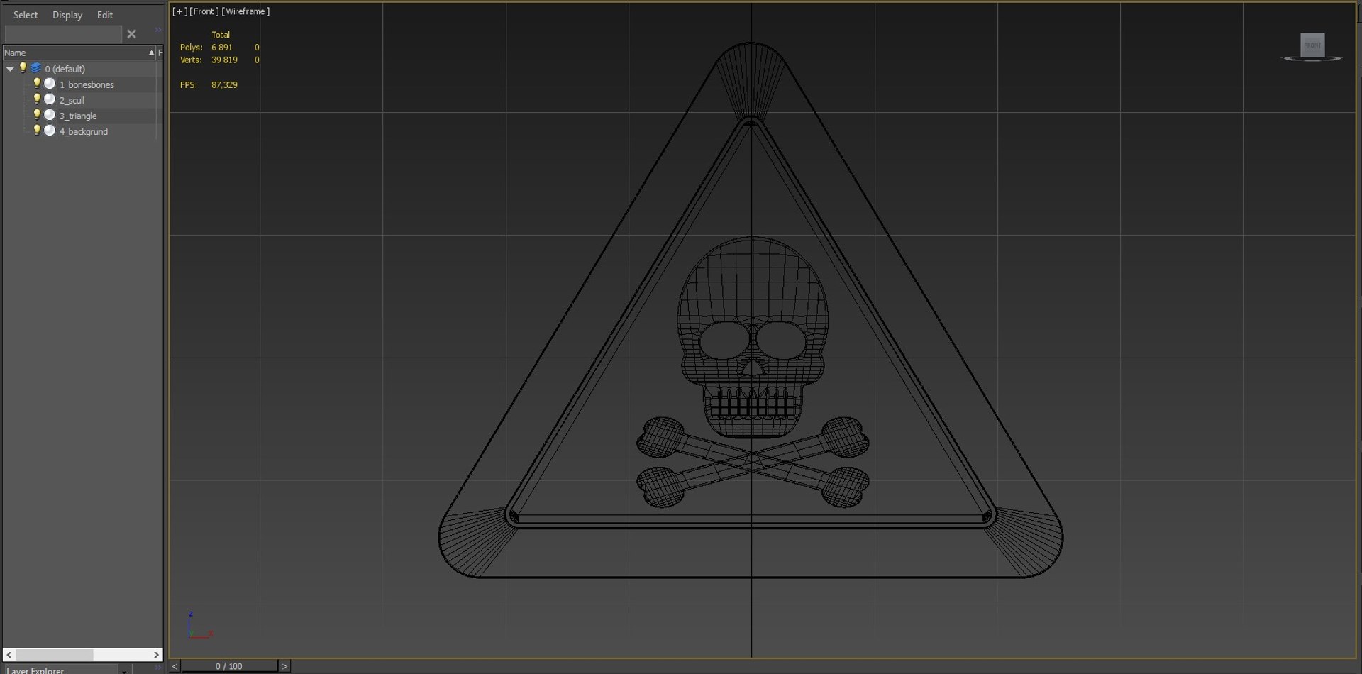 3d Model Skull Crossbones