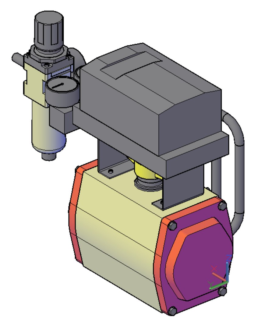 ActuadorSerie9293Serie6Aelectro-Pneumaticpositioners 3D Model ...
