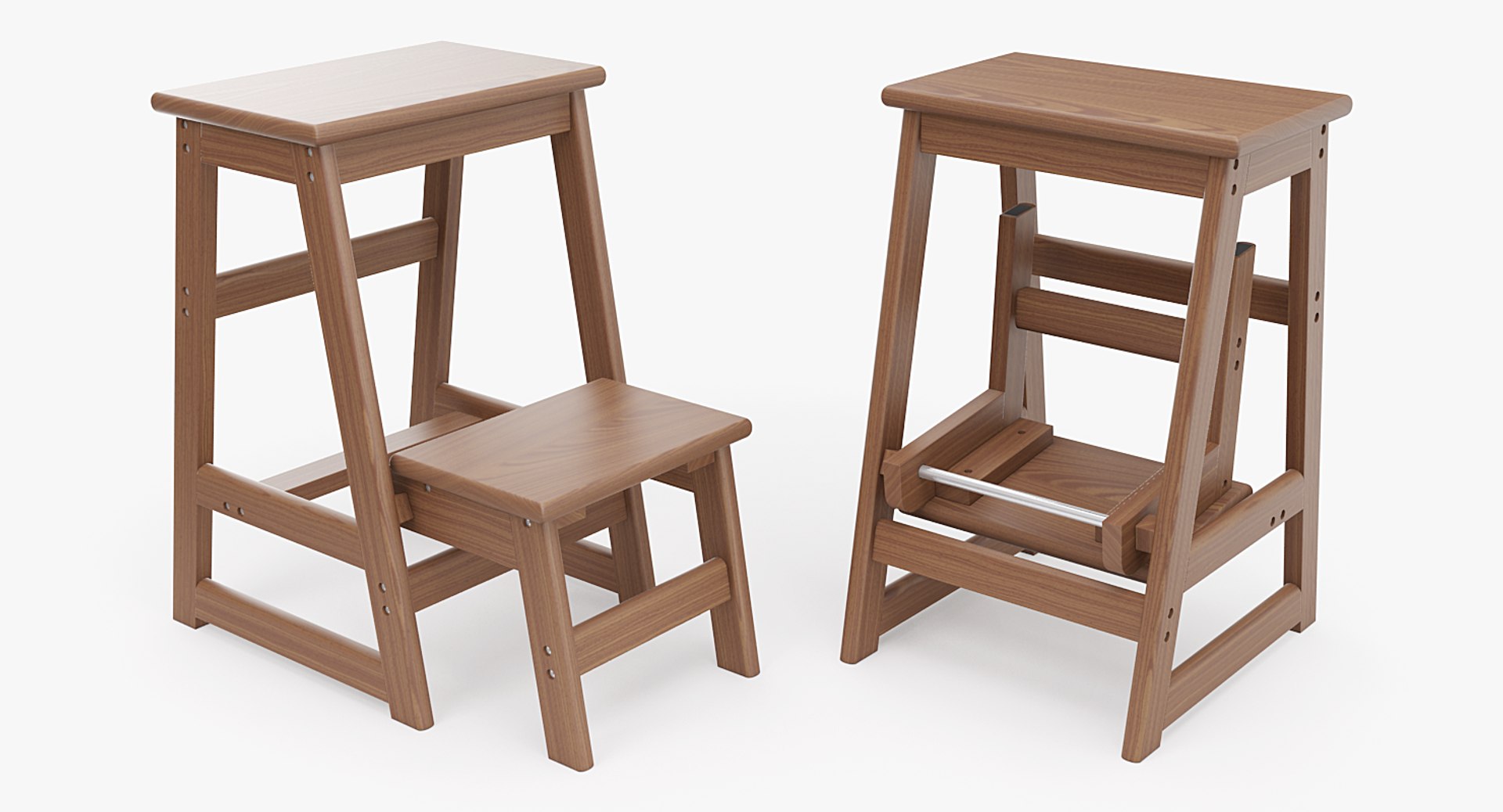 Realistic Step Ladder Stool Obj