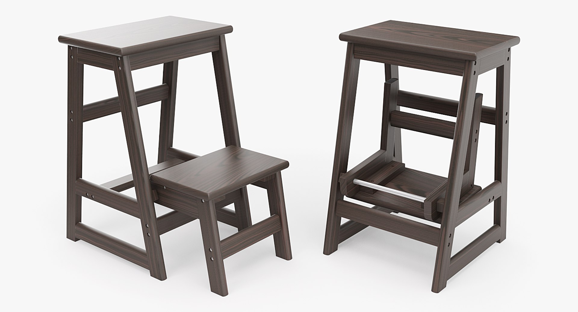 Realistic Step Ladder Stool Obj