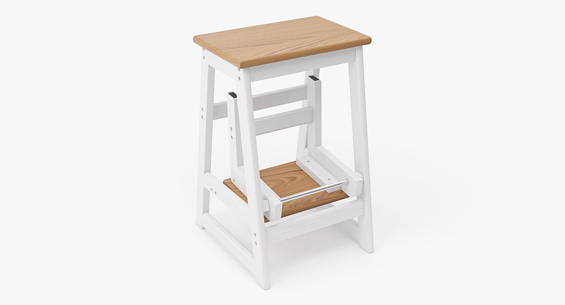 Realistic Step Ladder Stool Obj