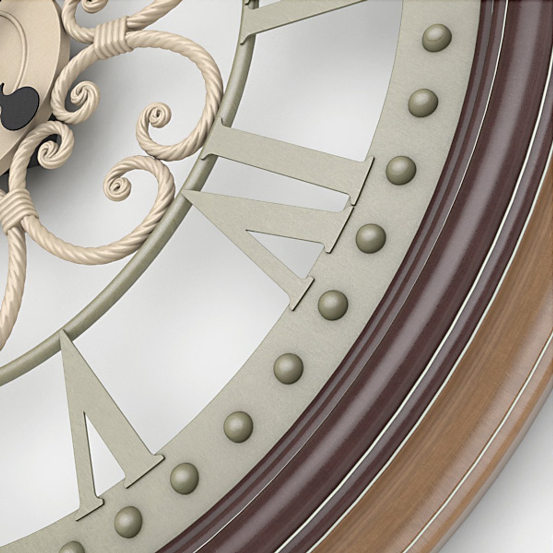 3d Analog Decorative Wall Clock Model