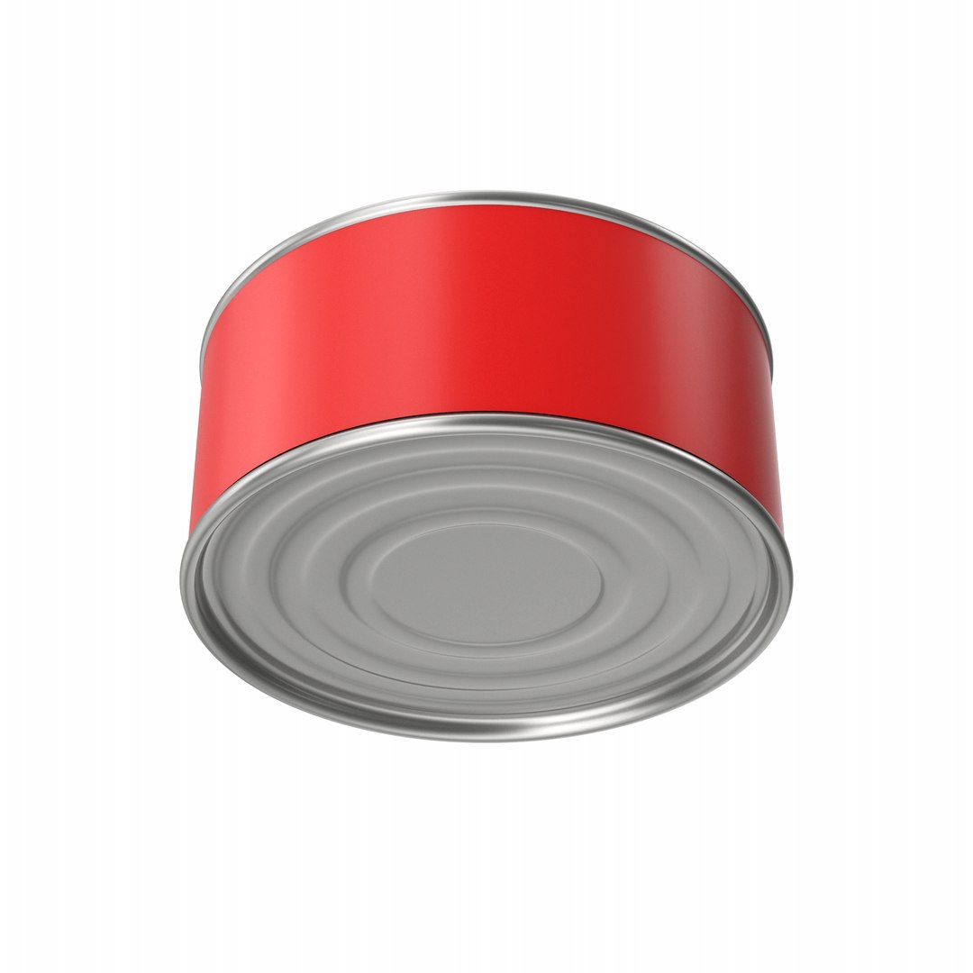 3D Red Tin Can model - TurboSquid 1865692