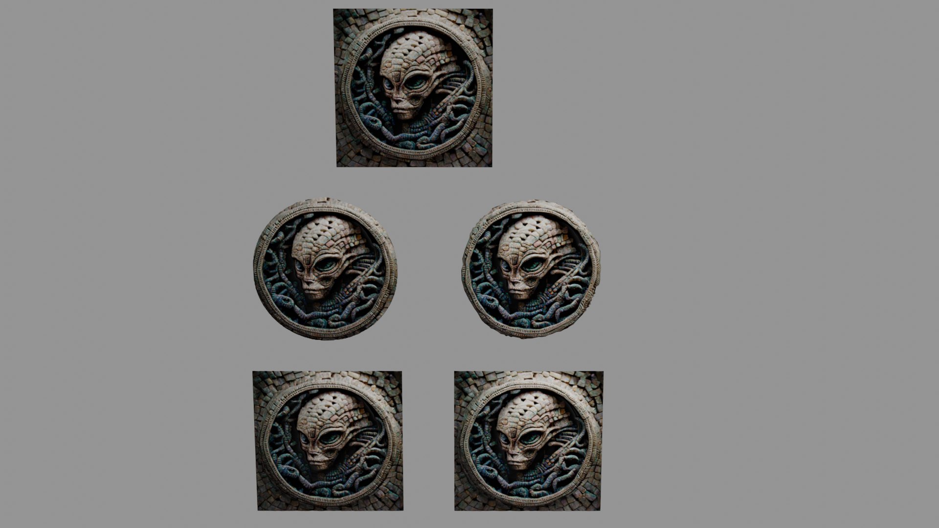 Alien Snake Mosaic With Materials And Textures 3D Model - TurboSquid ...
