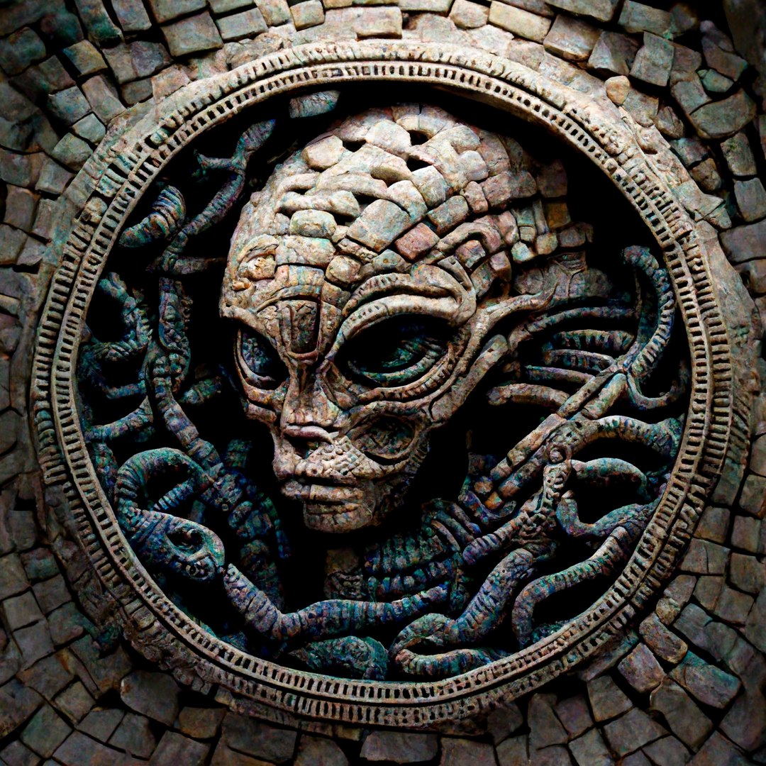 Alien Snake Mosaic With Materials And Textures 3D Model - TurboSquid ...