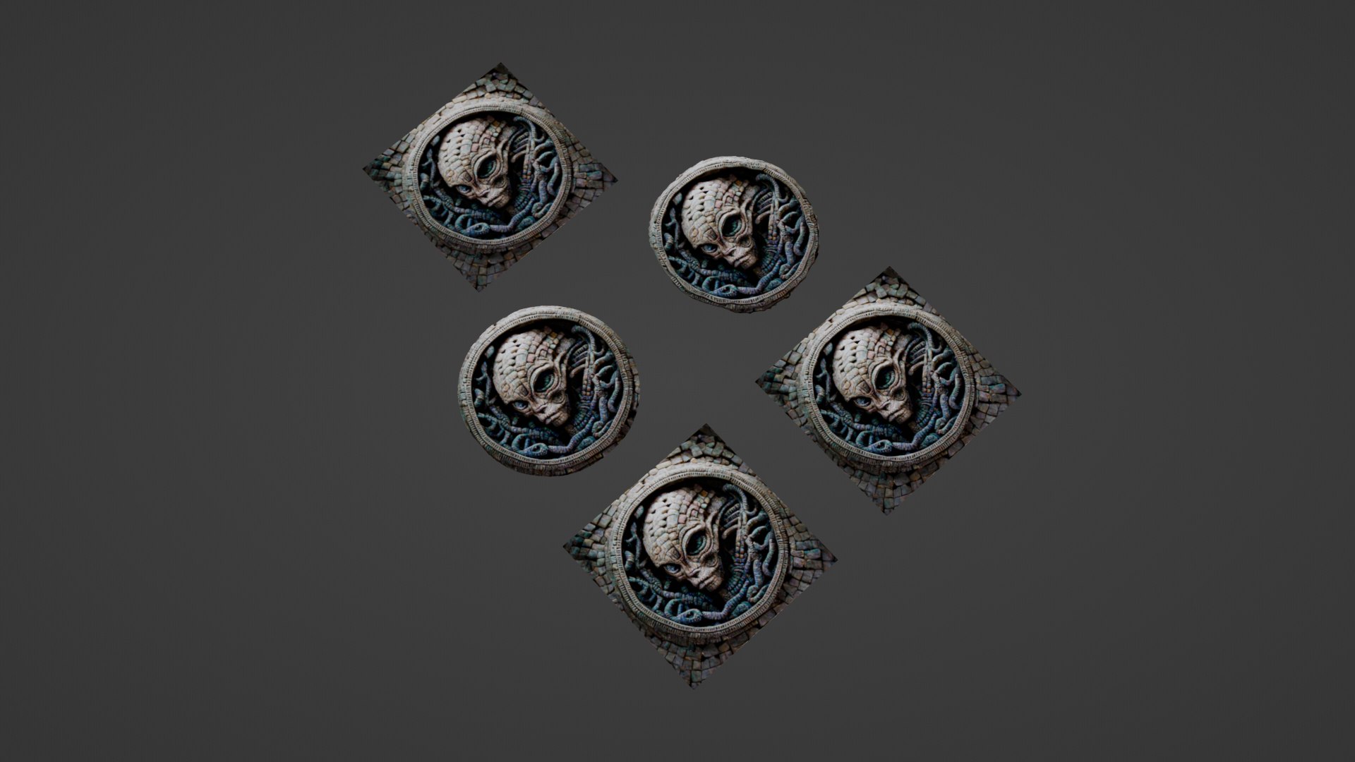 Alien Snake Mosaic With Materials And Textures 3D Model - TurboSquid ...