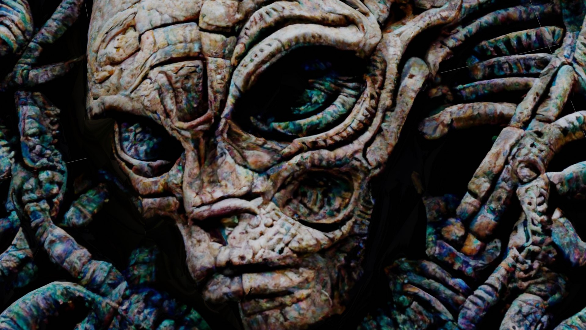 Alien Snake Mosaic With Materials And Textures 3D Model - TurboSquid ...