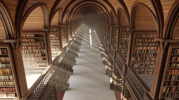 3D neoclassical library architecture scene - TurboSquid 1547338