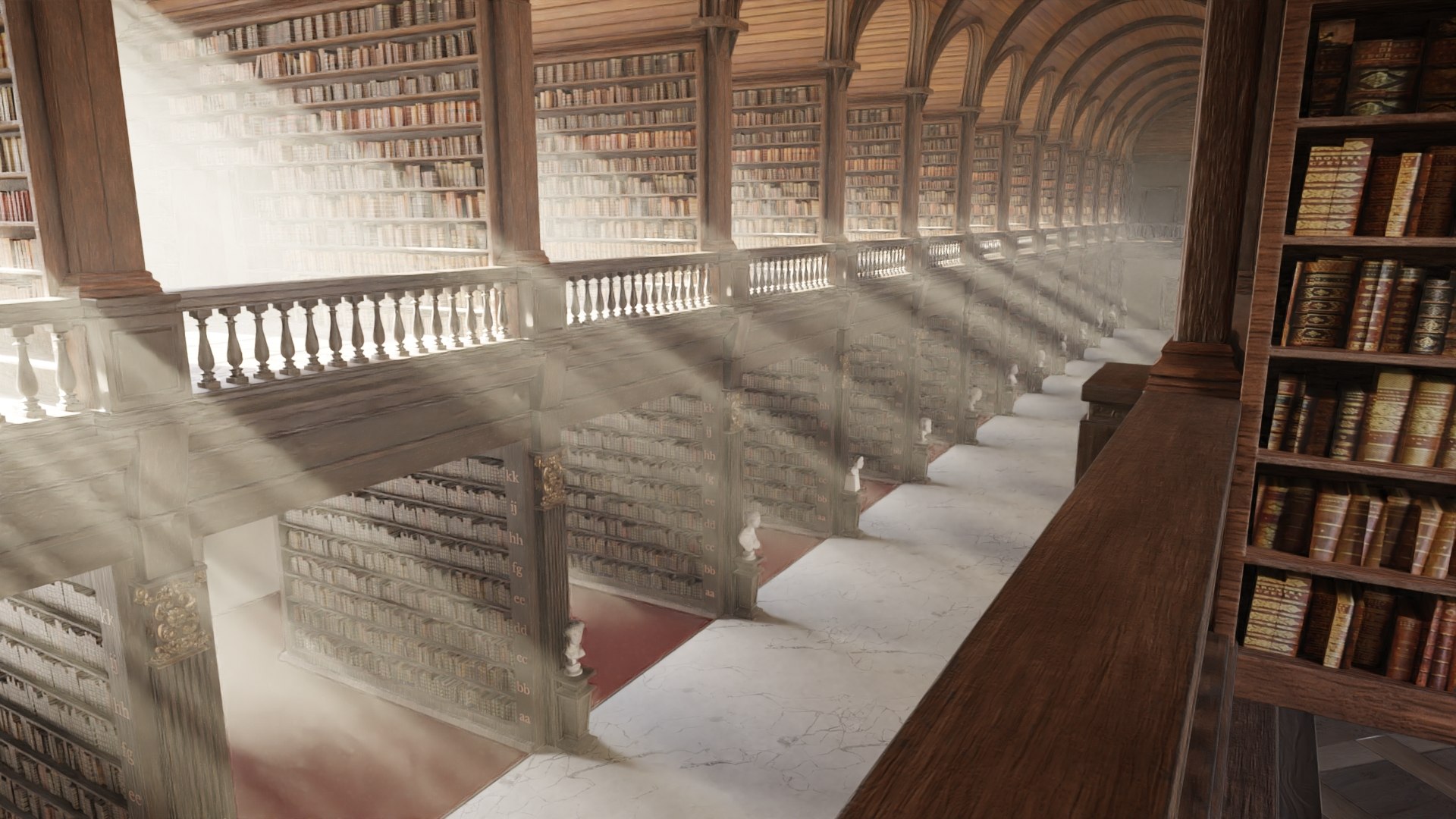 3D Neoclassical Library Architecture Scene - TurboSquid 1547338