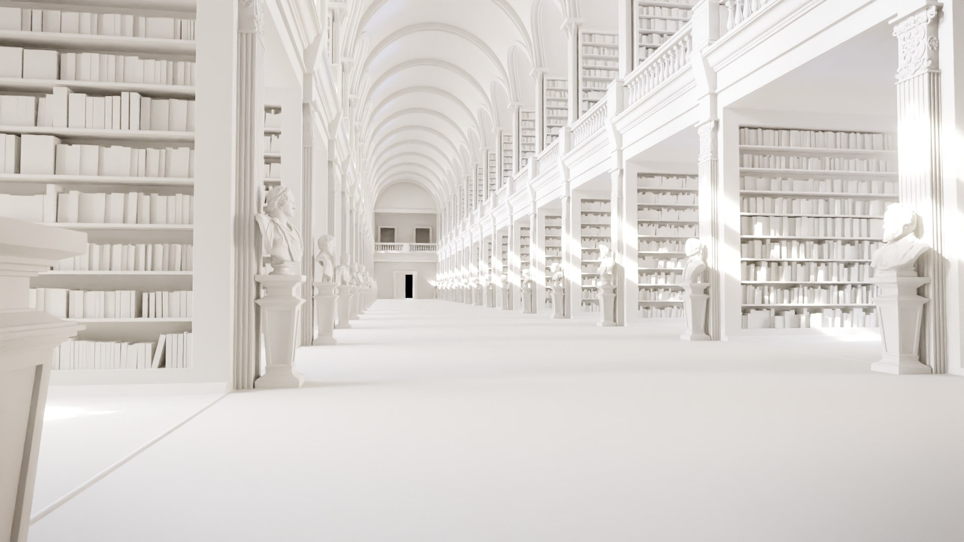 3D Neoclassical Library Architecture Scene - TurboSquid 1547338