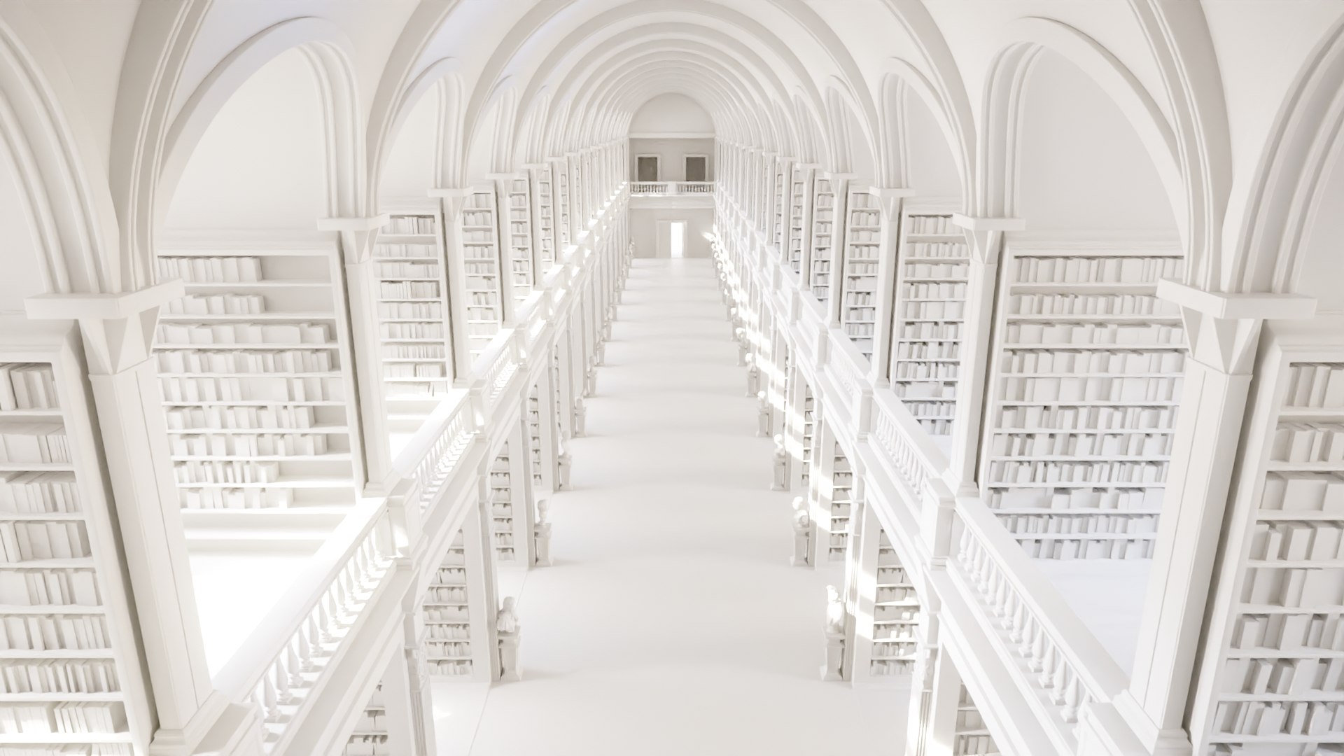 3D Neoclassical Library Architecture Scene - TurboSquid 1547338
