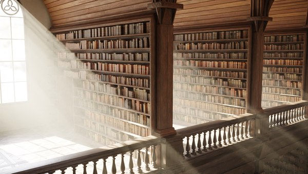 3D neoclassical library architecture scene - TurboSquid 1547338