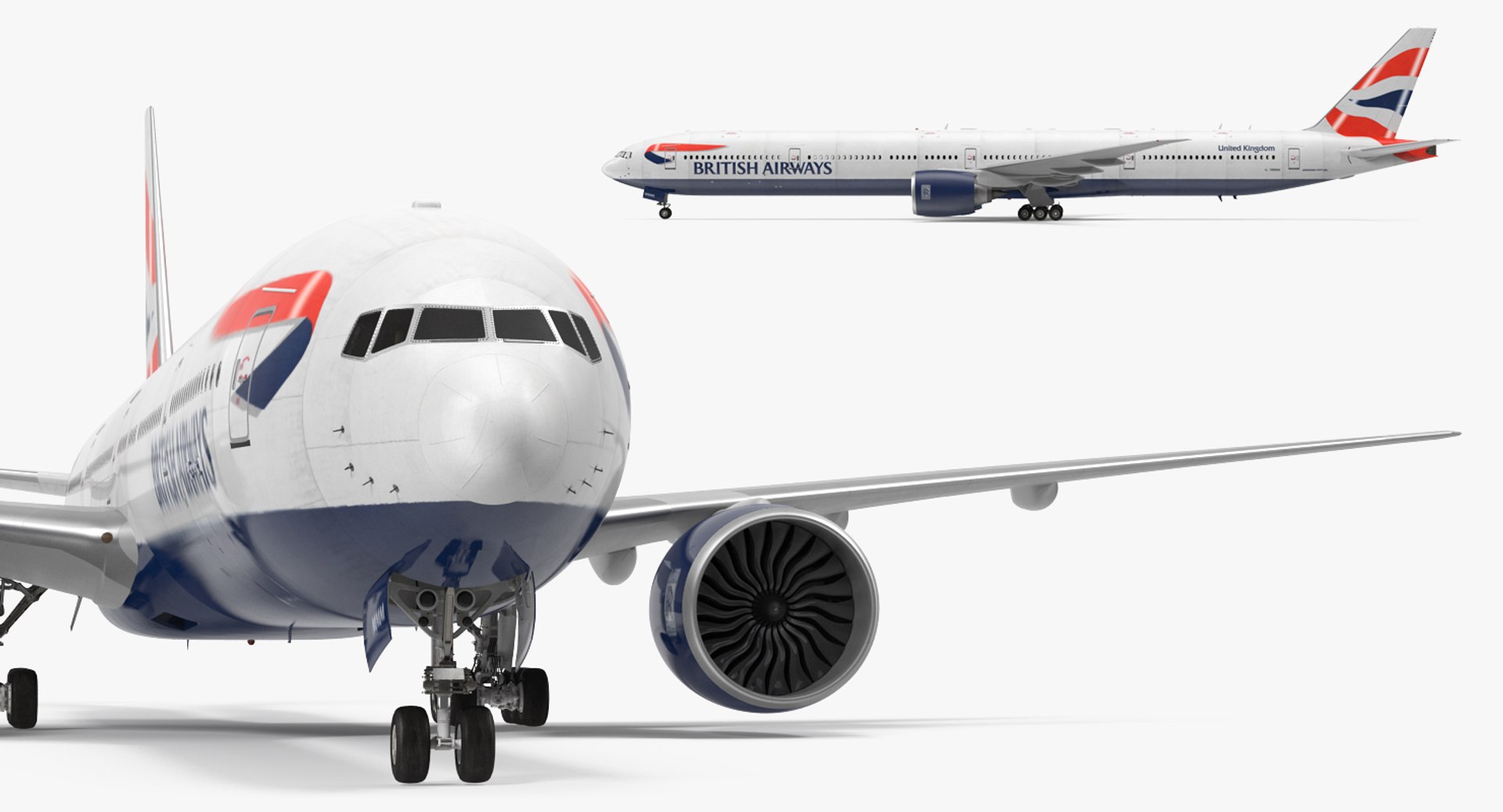3d Boeing 777-9x British Airways Model