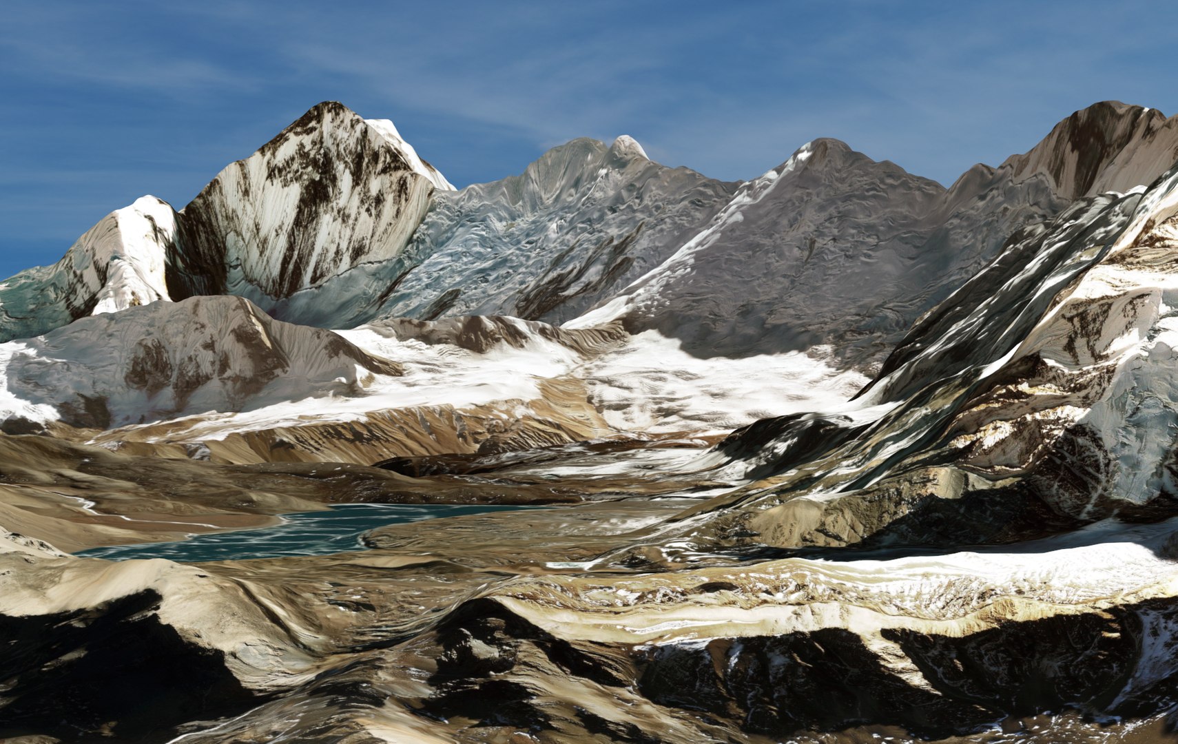 3D Himalaya Mountain Landscape Model - TurboSquid 1645514