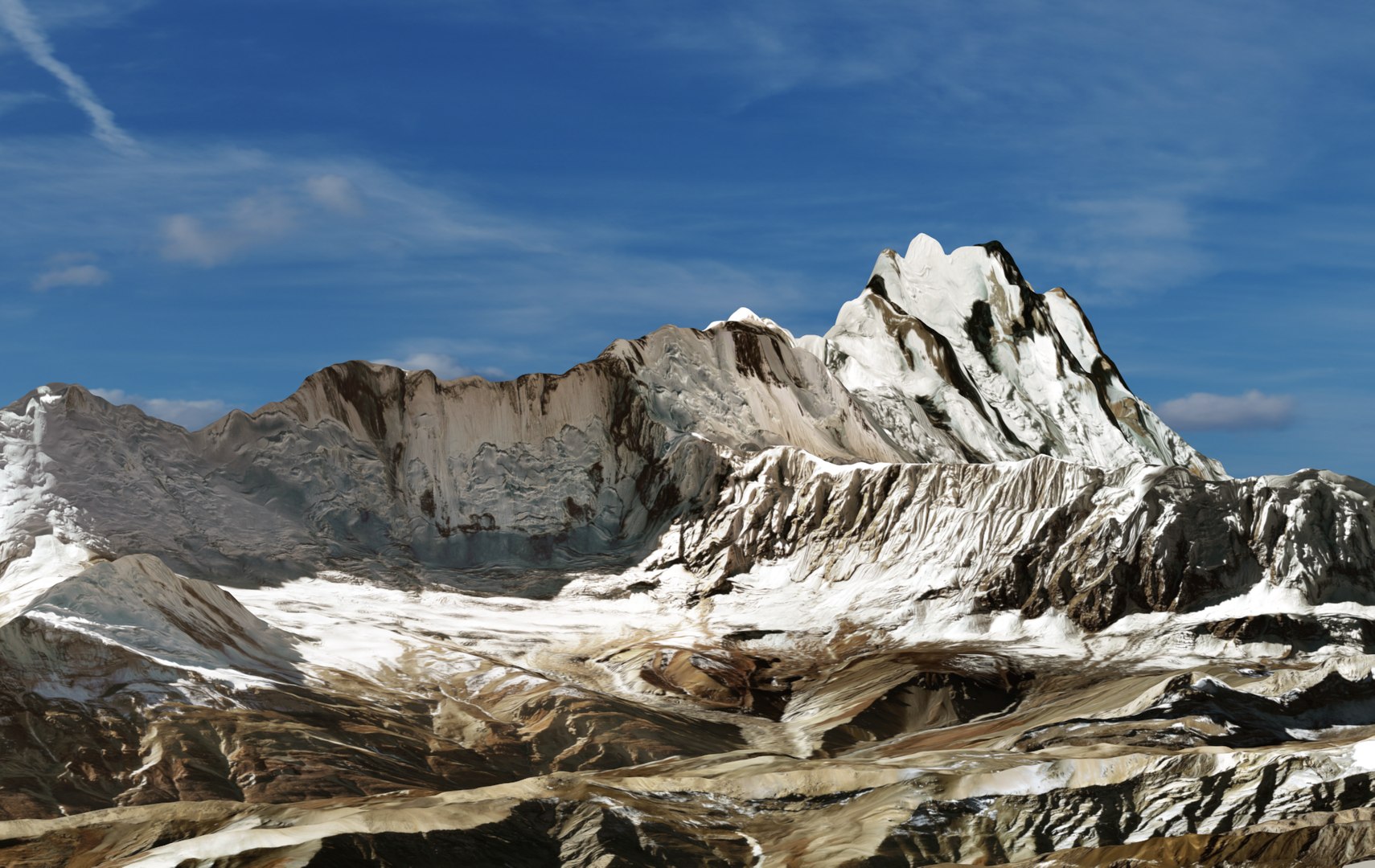 3D Himalaya Mountain Landscape Model - TurboSquid 1645514