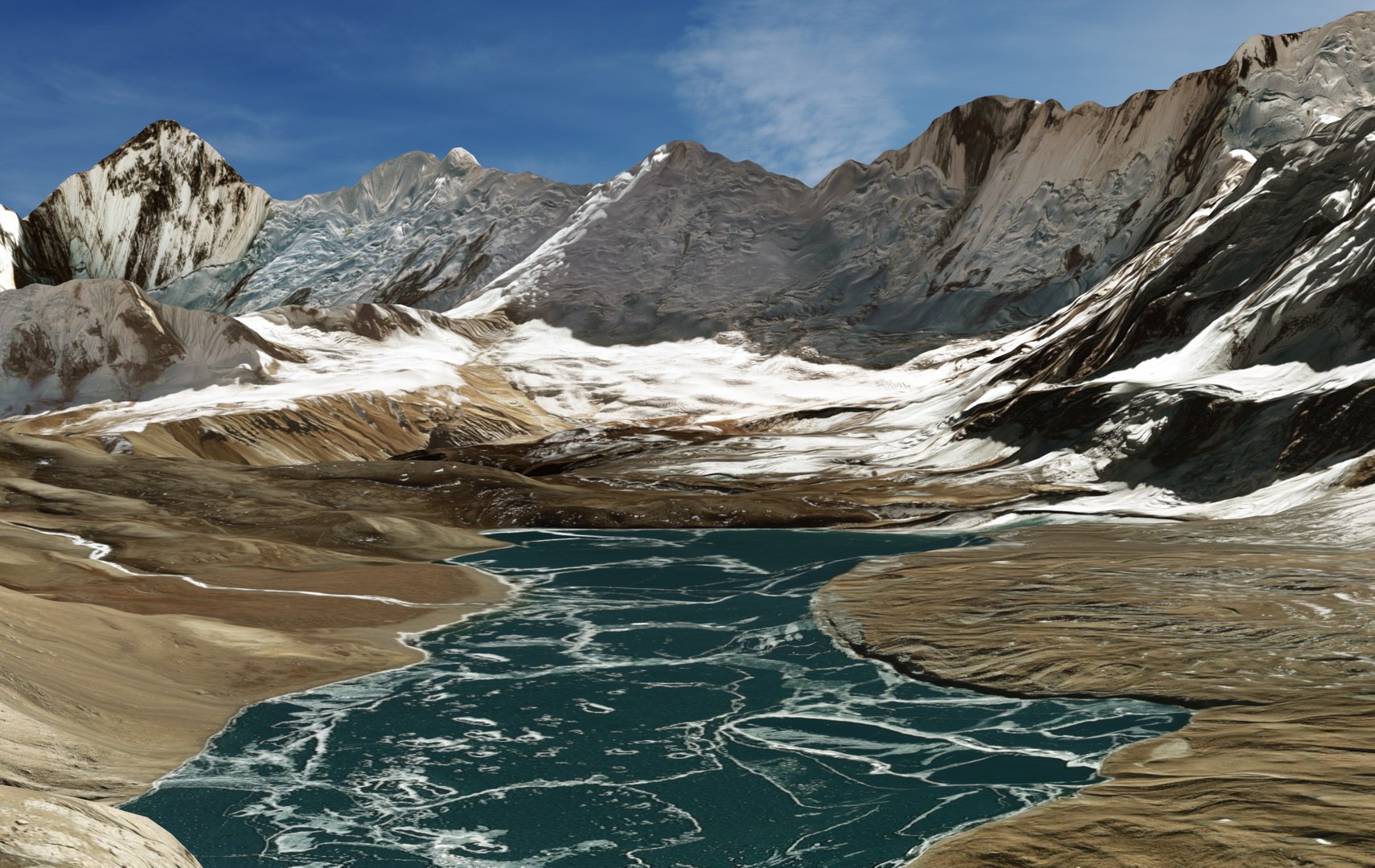 3D Himalaya Mountain Landscape Model - TurboSquid 1645514