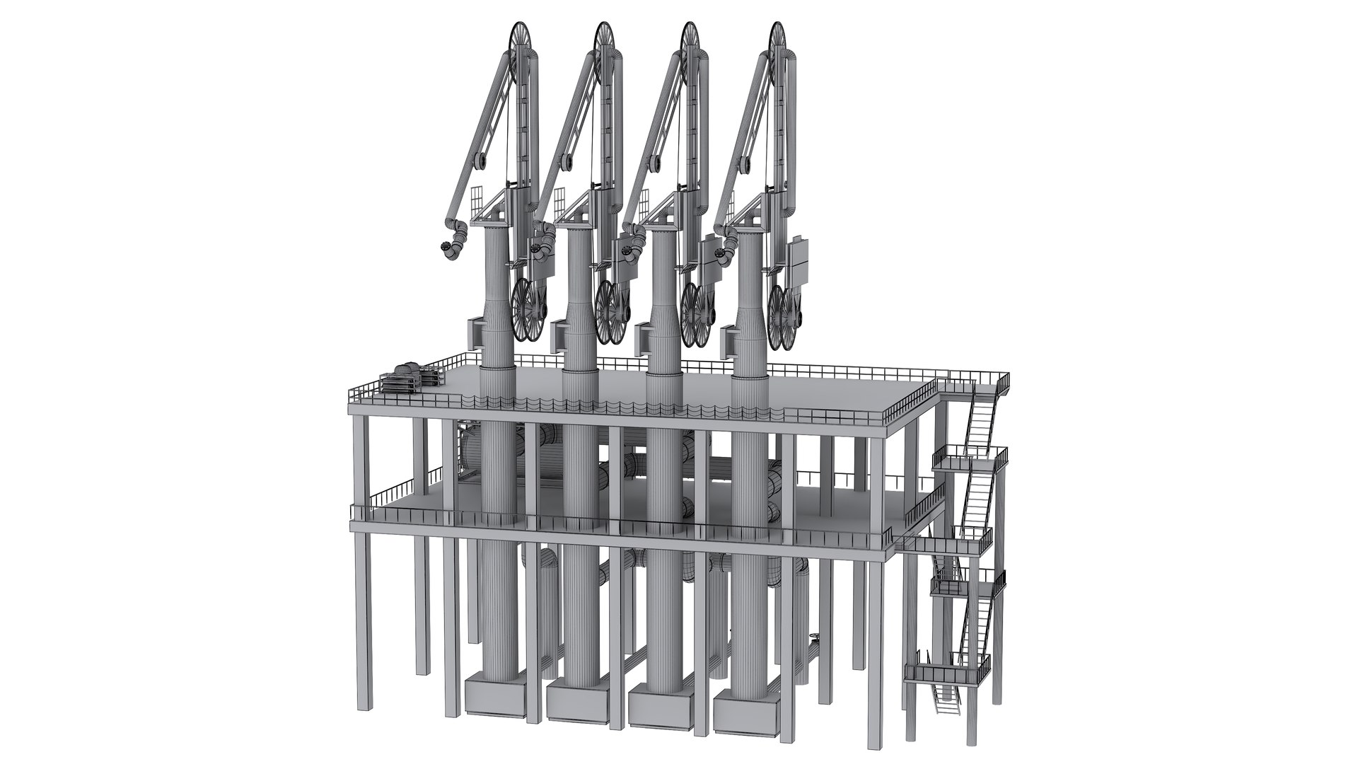 LNG Loading Arm Model - TurboSquid 2329061