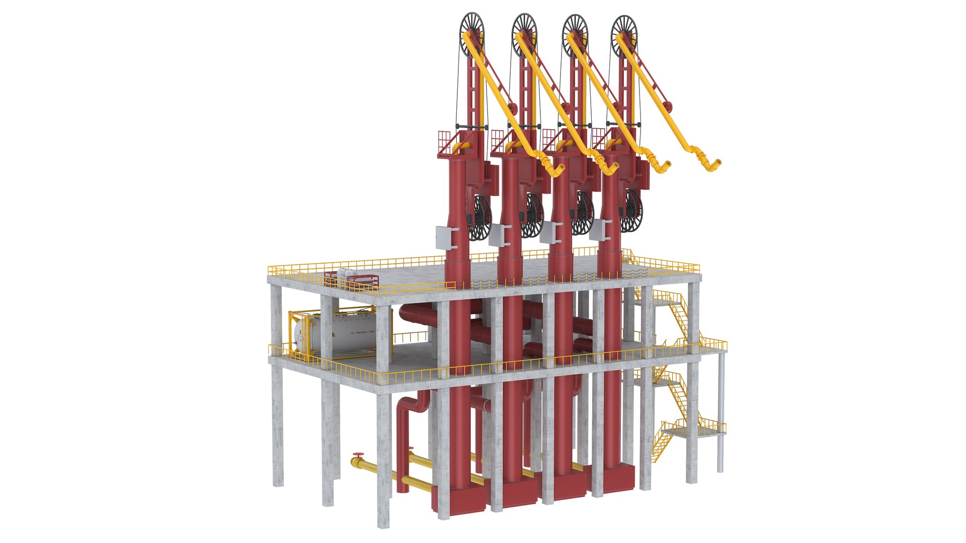 LNG Loading Arm Model - TurboSquid 2329061