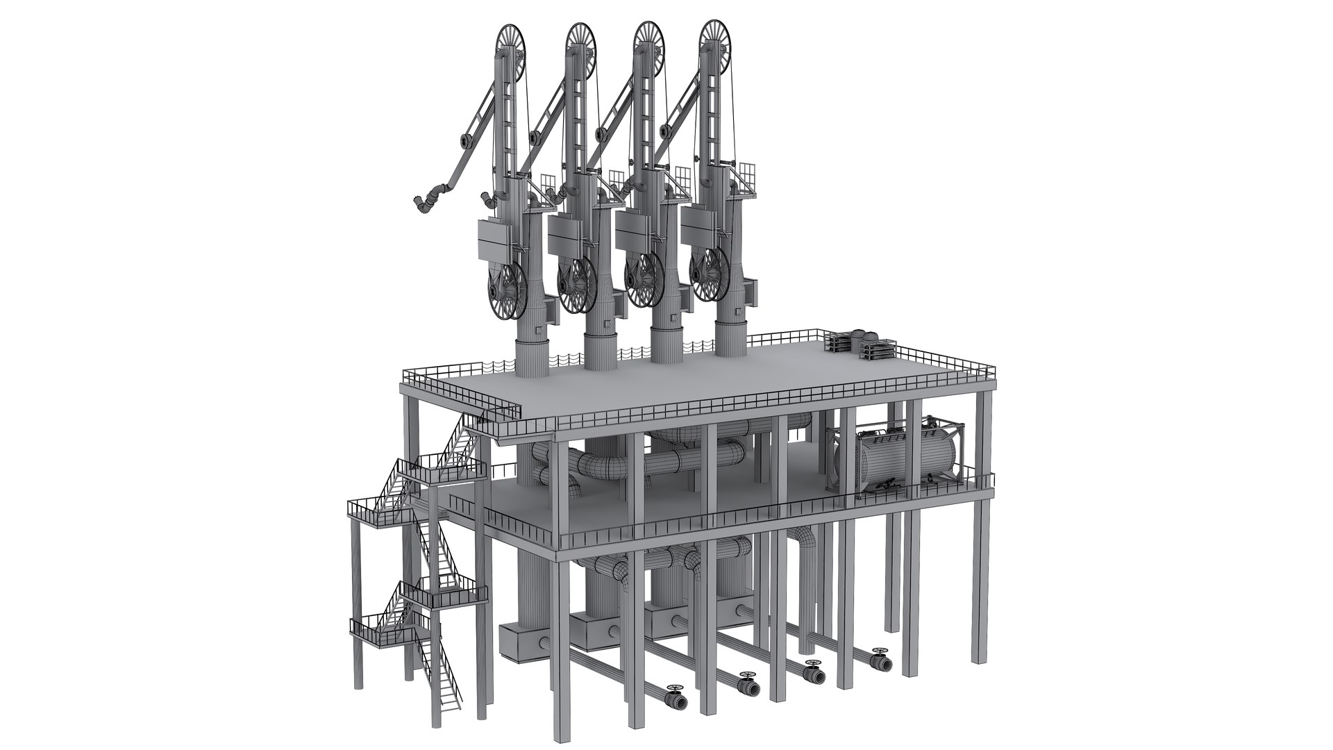 LNG Loading Arm Model - TurboSquid 2329061