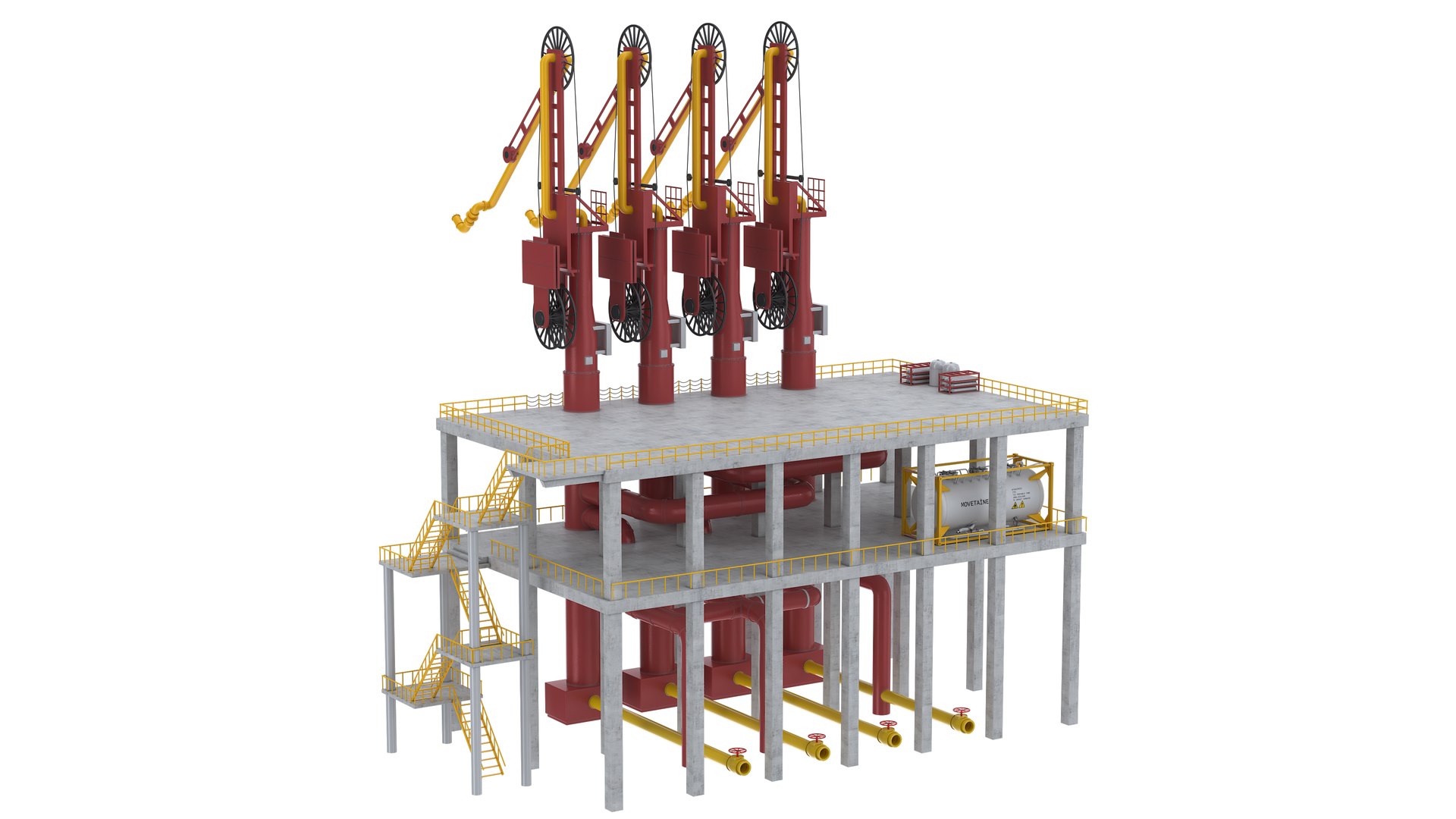 LNG Loading Arm Model - TurboSquid 2329061