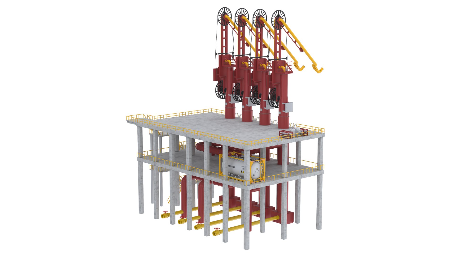 LNG Loading Arm Model - TurboSquid 2329061