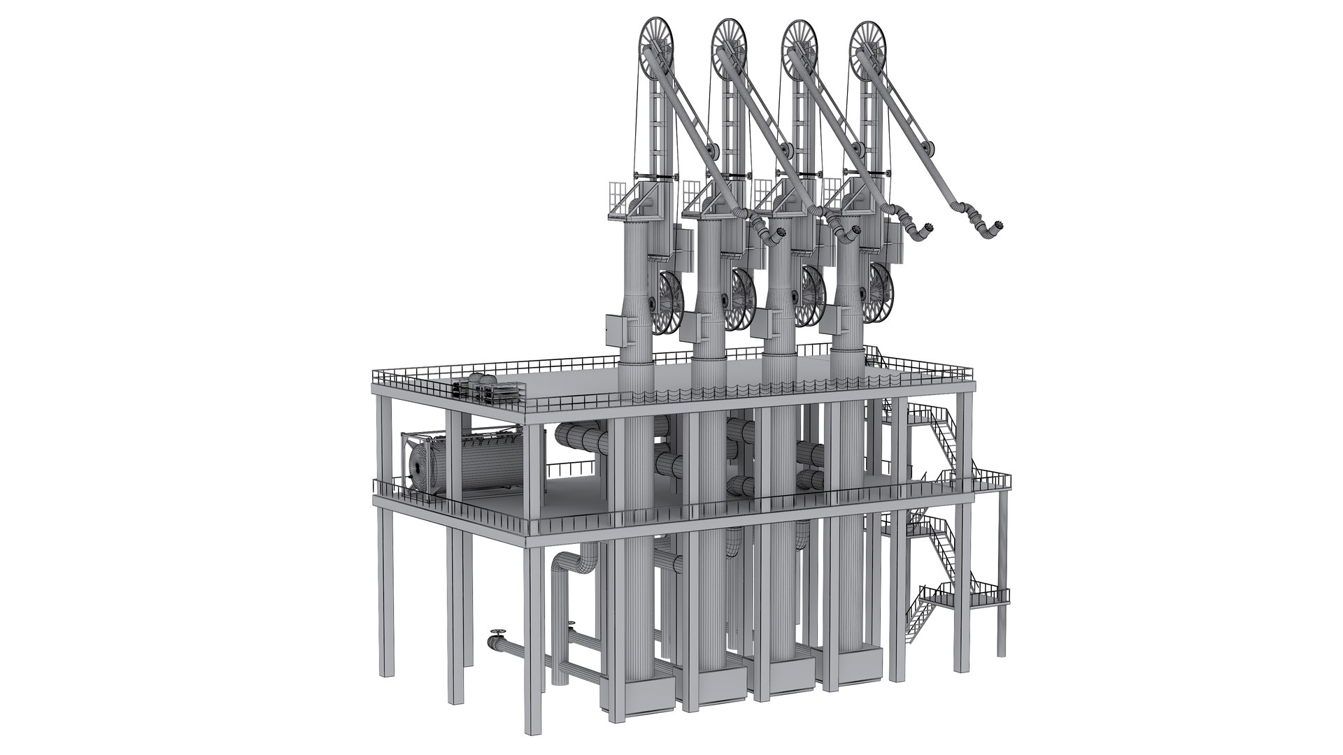 LNG Loading Arm Model - TurboSquid 2329061