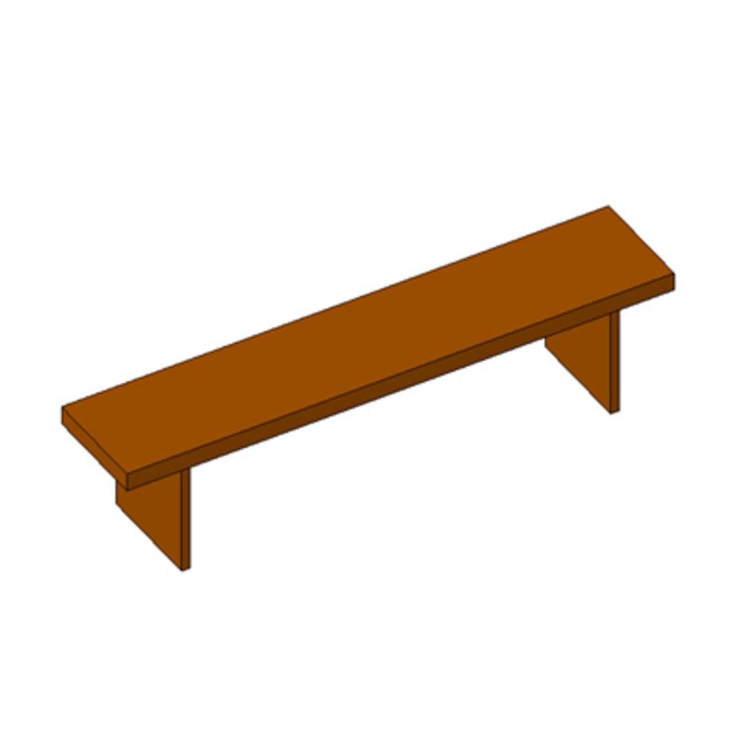 Revit Locker Room Bench 3d Model