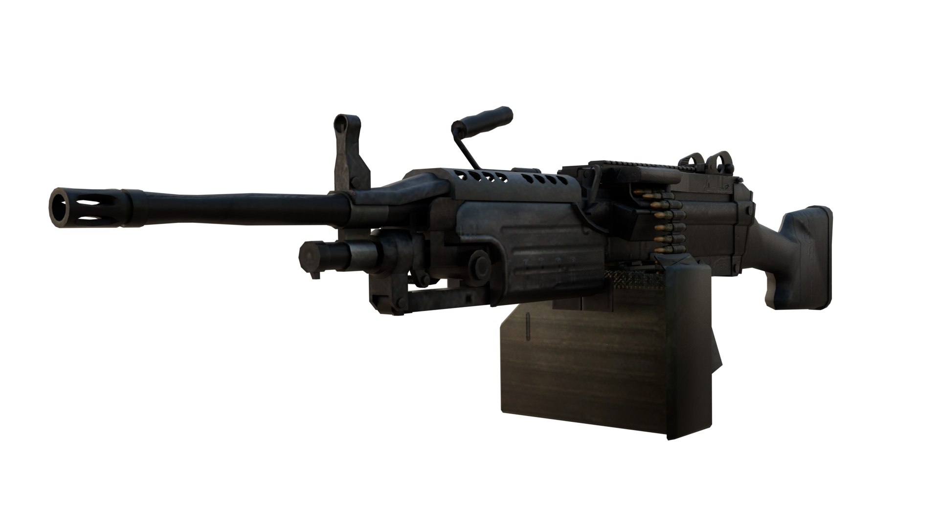 3D M249E2 3D Model Machine Gun Model - TurboSquid 2331944
