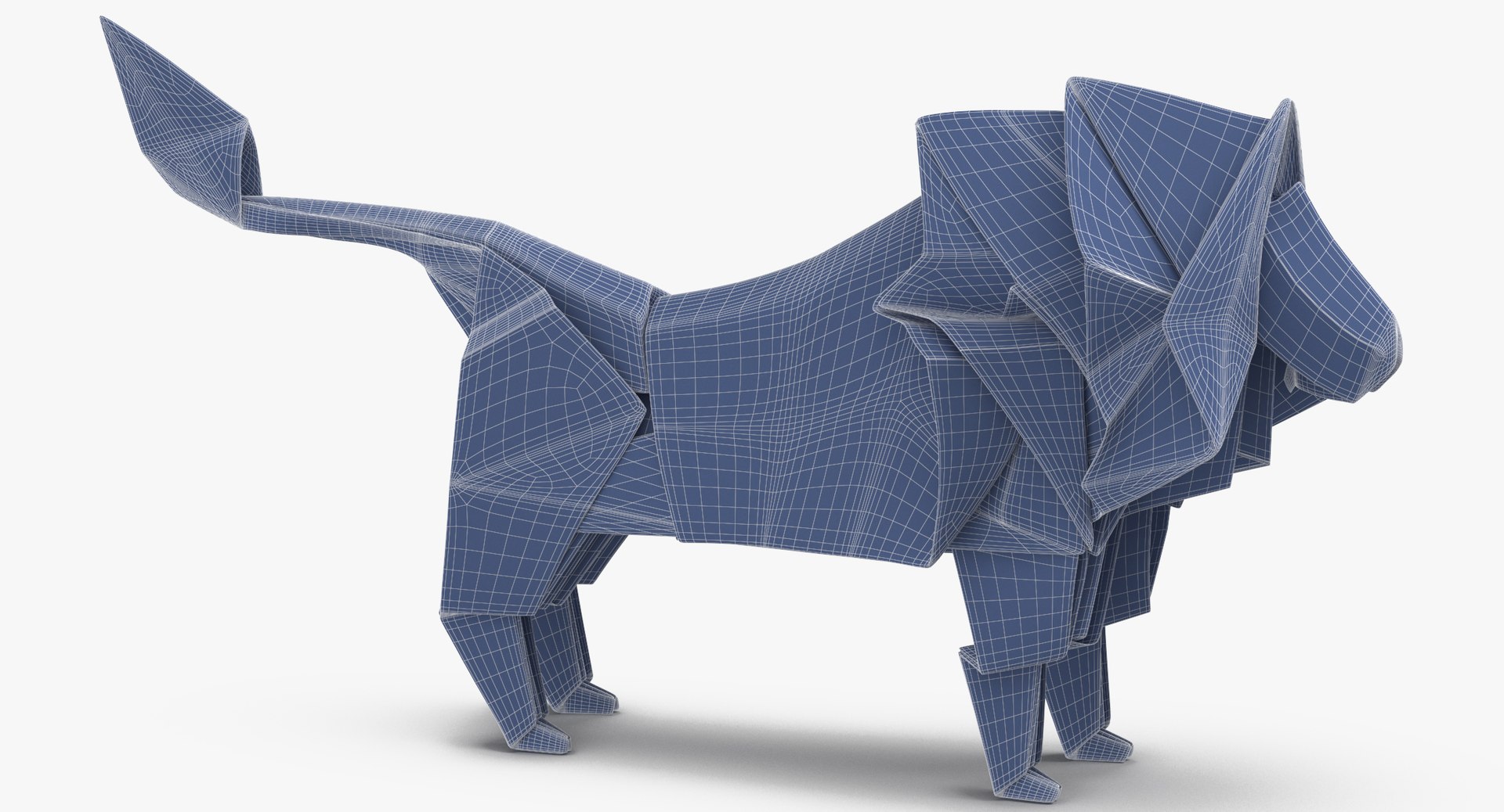 Lion Origami 3D Model - TurboSquid 1342354