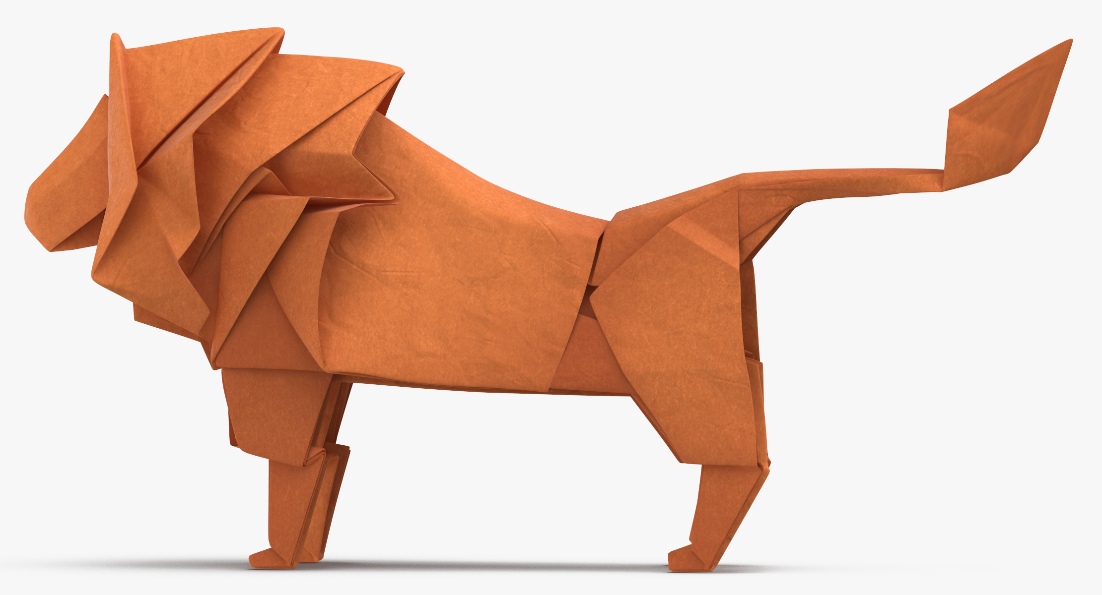 modelo 3d León origami - TurboSquid 1342354