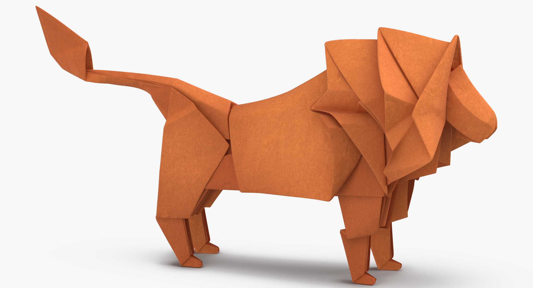 modelo 3d León origami - TurboSquid 1342354