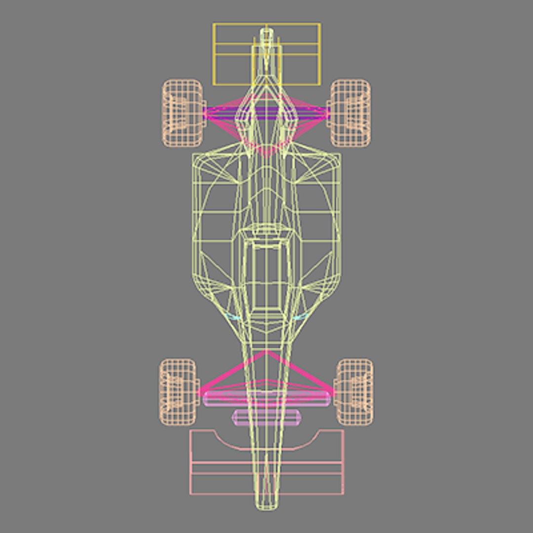 3ds Max Optimized F1 Racing Car