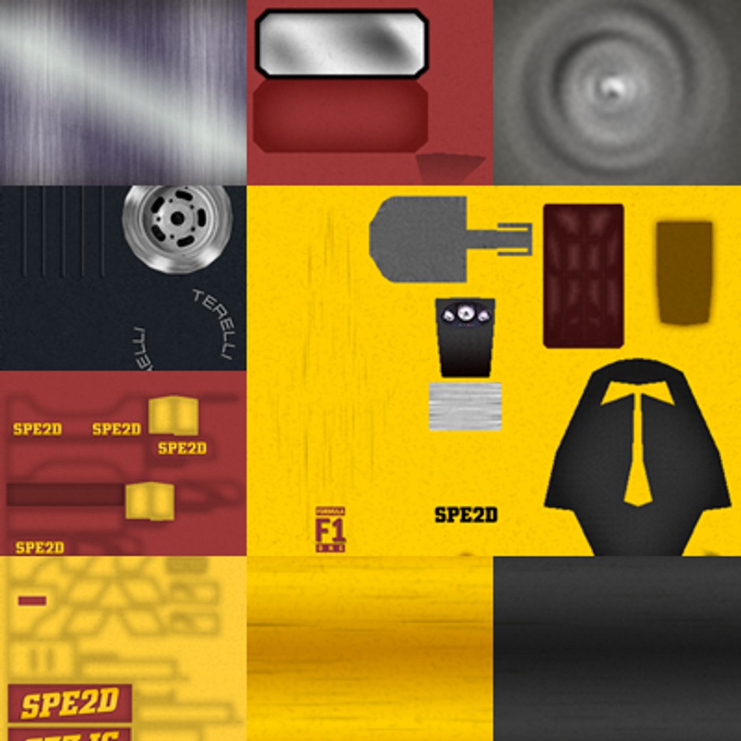 3ds Max Optimized F1 Racing Car