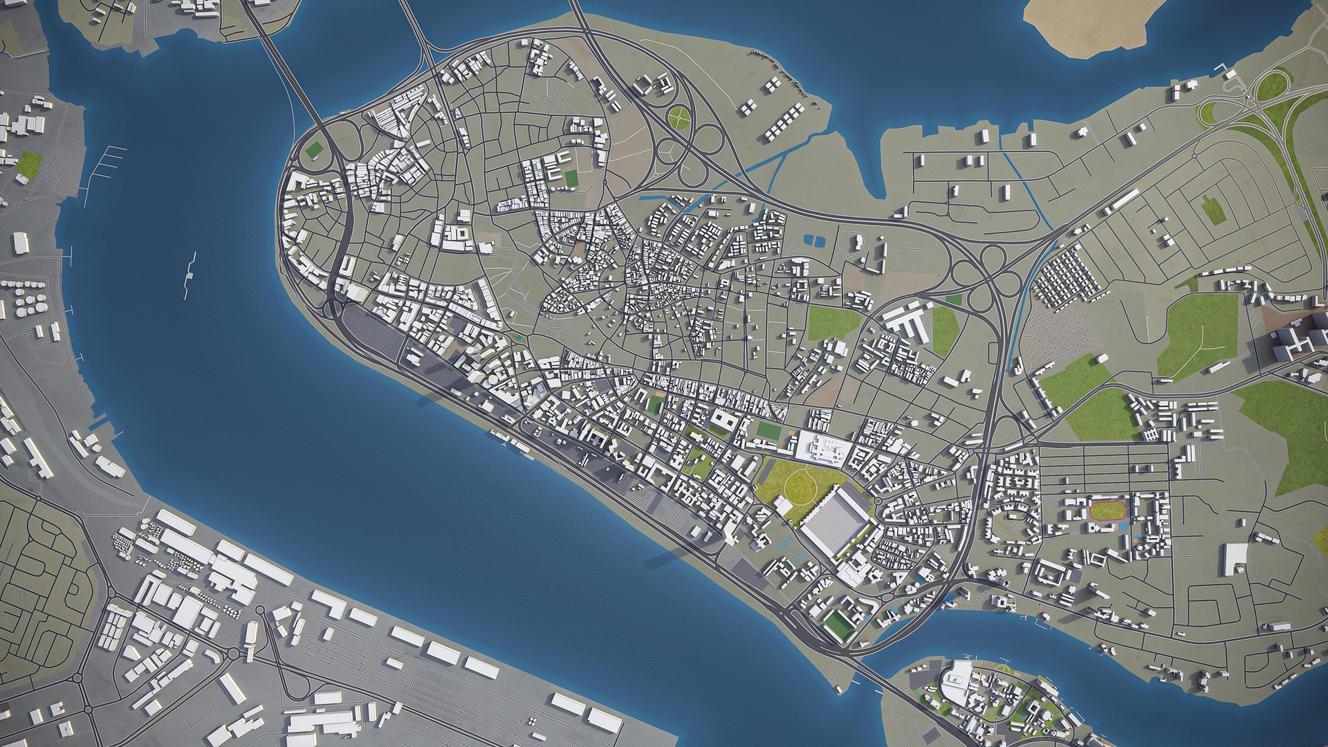 3D Lagos Surrounding - Model - TurboSquid 1591222