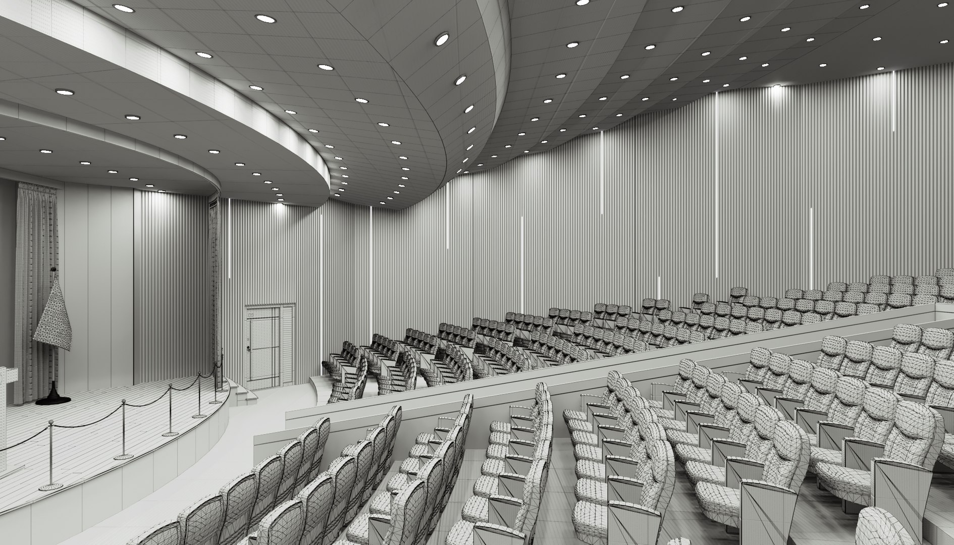 3D hall auditorium - TurboSquid 1689667