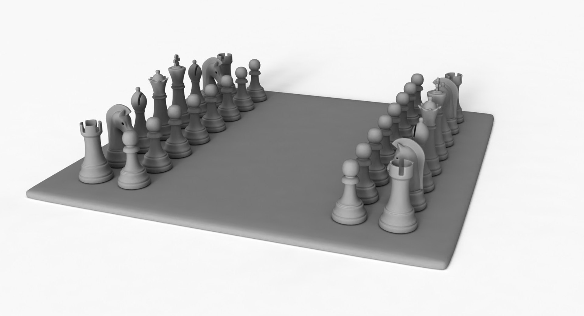 3d Chess Set Model
