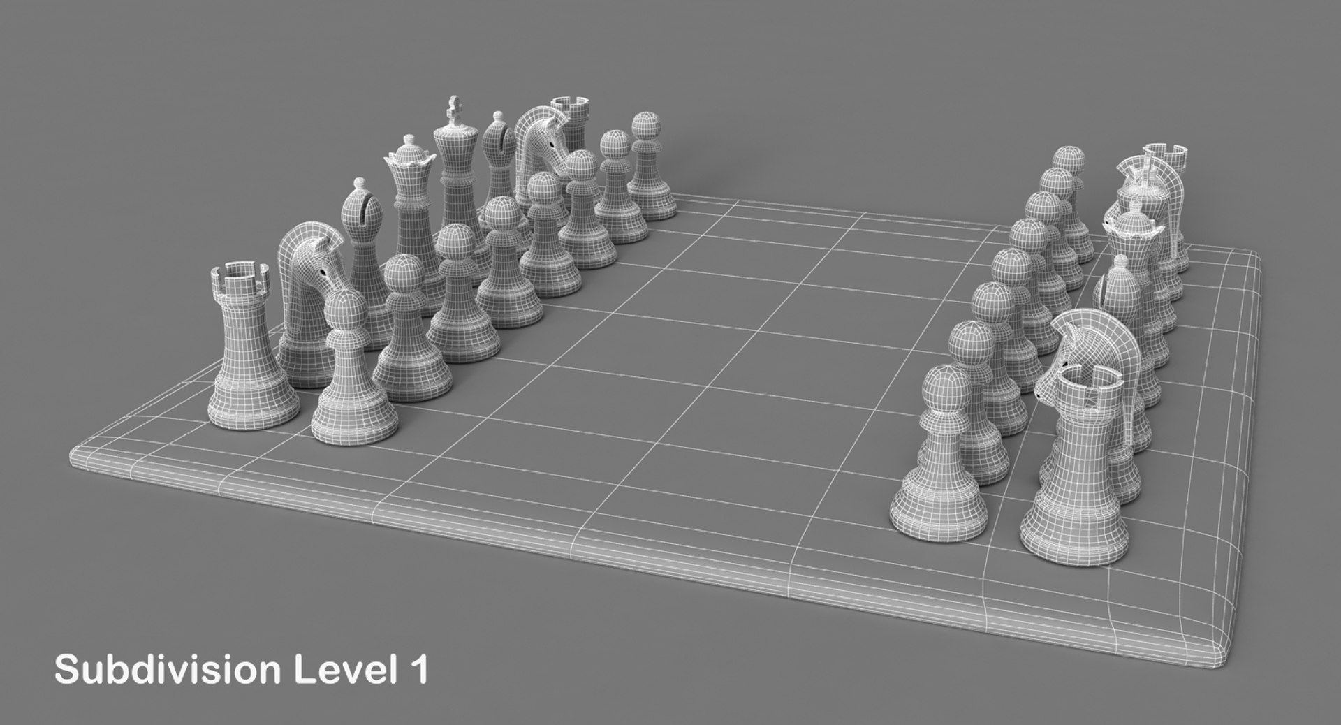 3d Chess Set Model