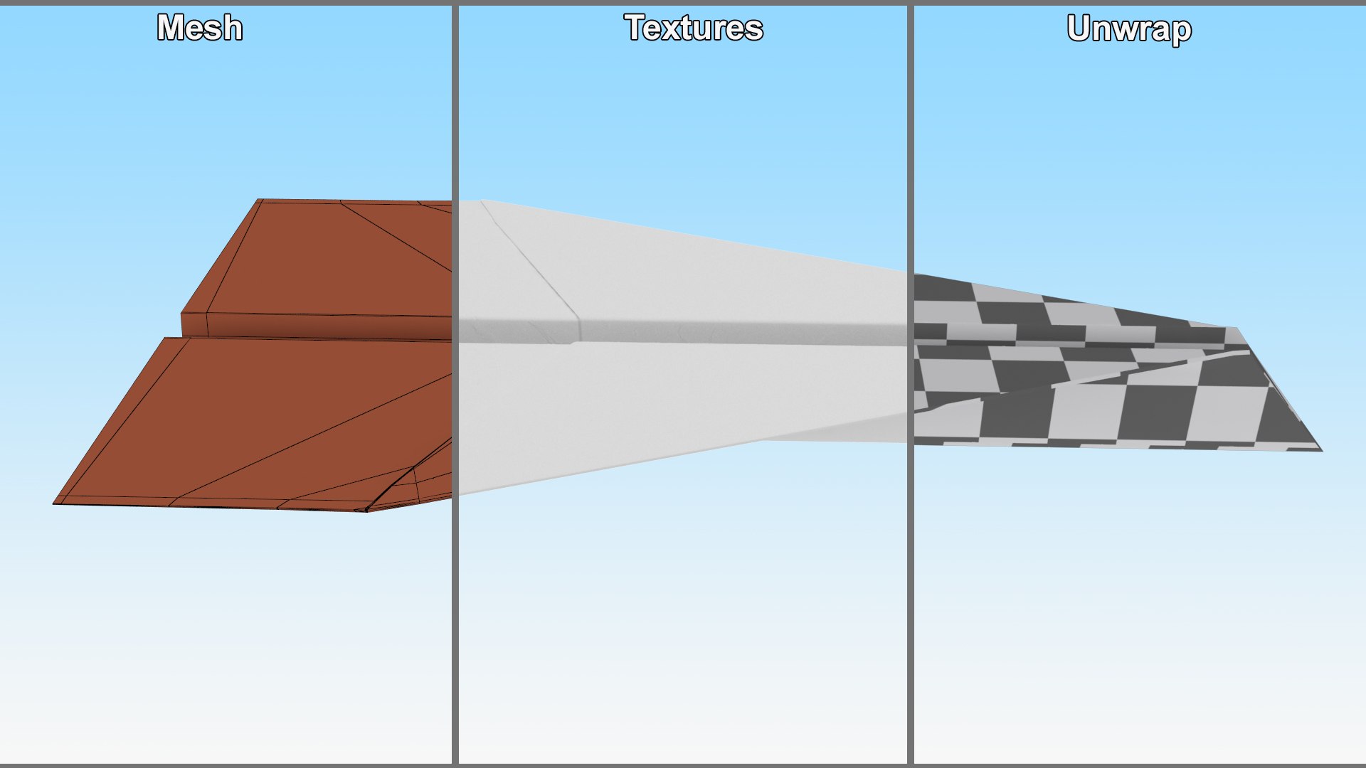 3D Paper Airplane Model - TurboSquid 2279761