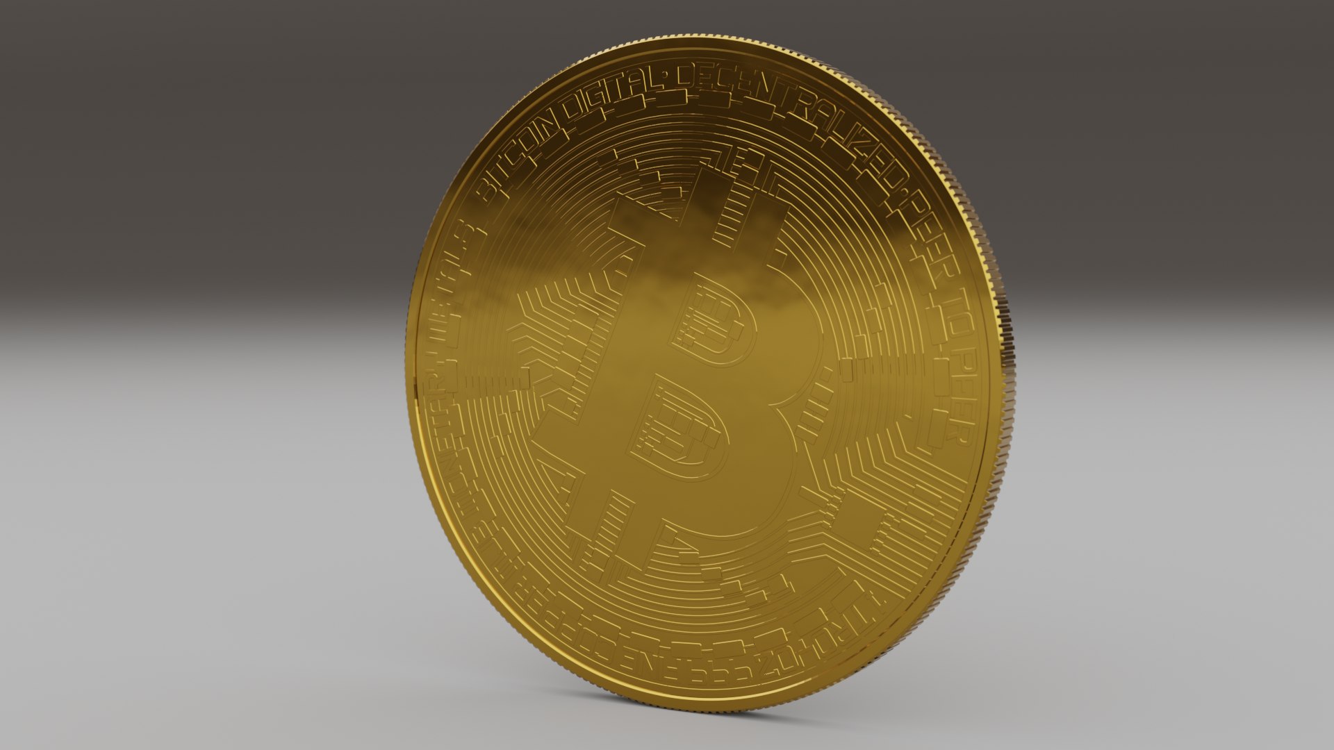 High Poly BITCOIN 3D Model - TurboSquid 1947107