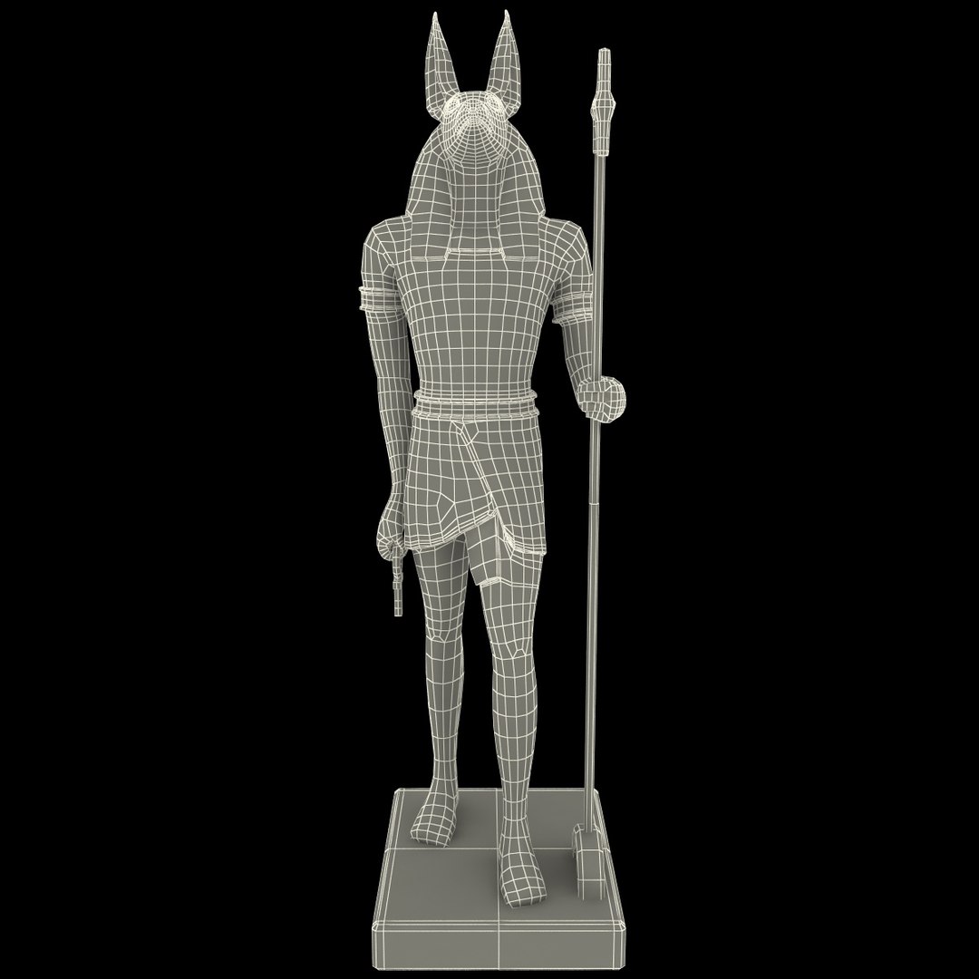3d anubis statue