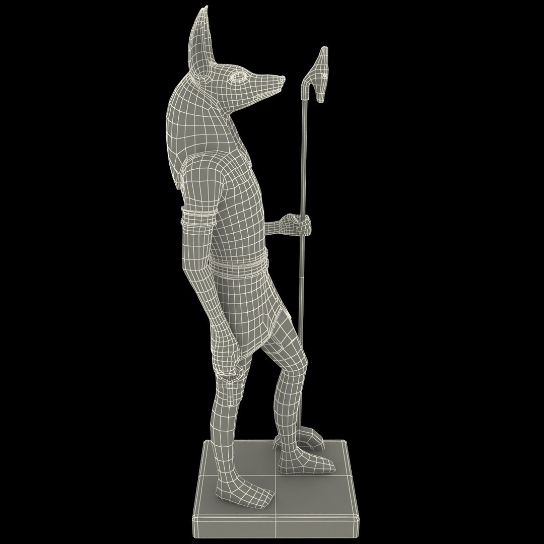 3d anubis statue