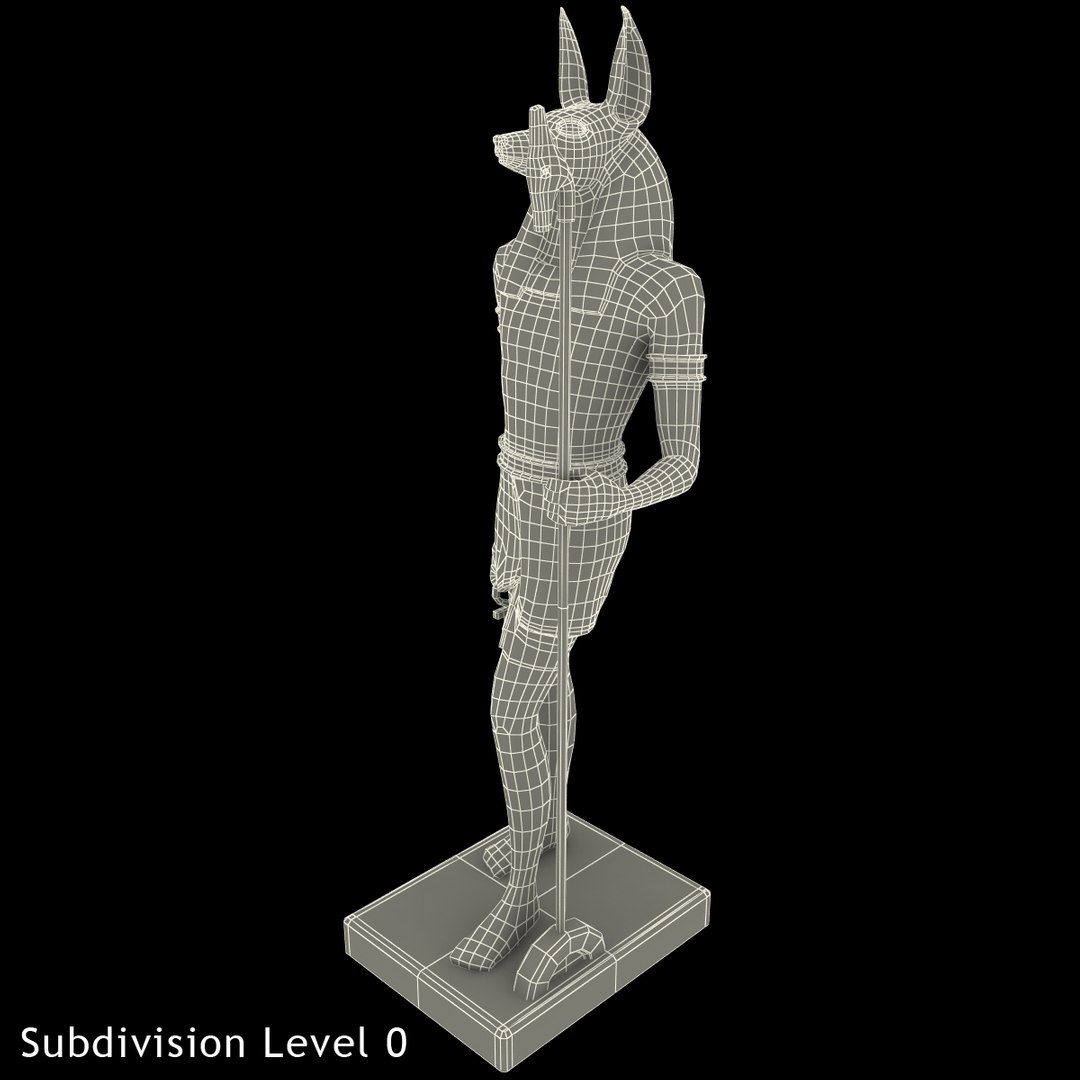 3d anubis statue