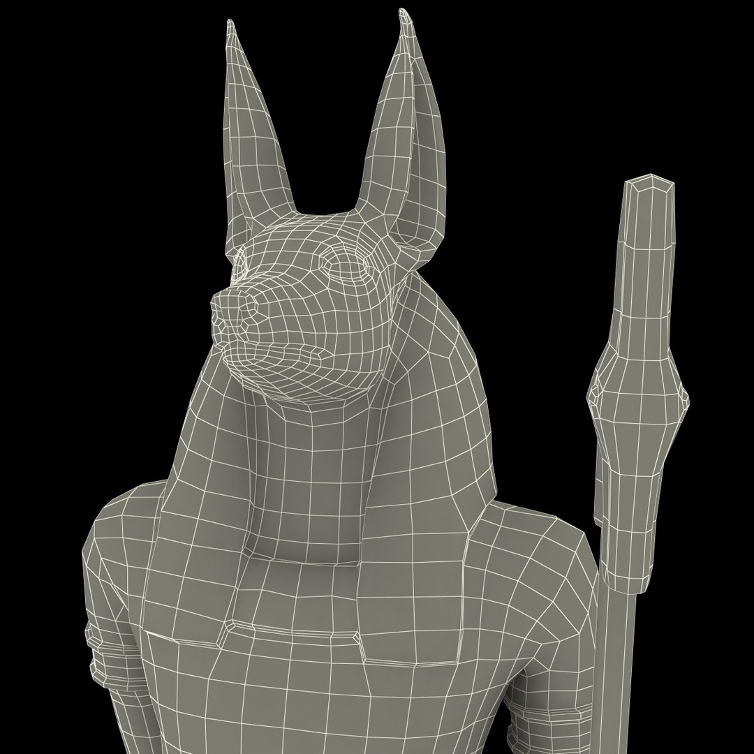 3d anubis statue