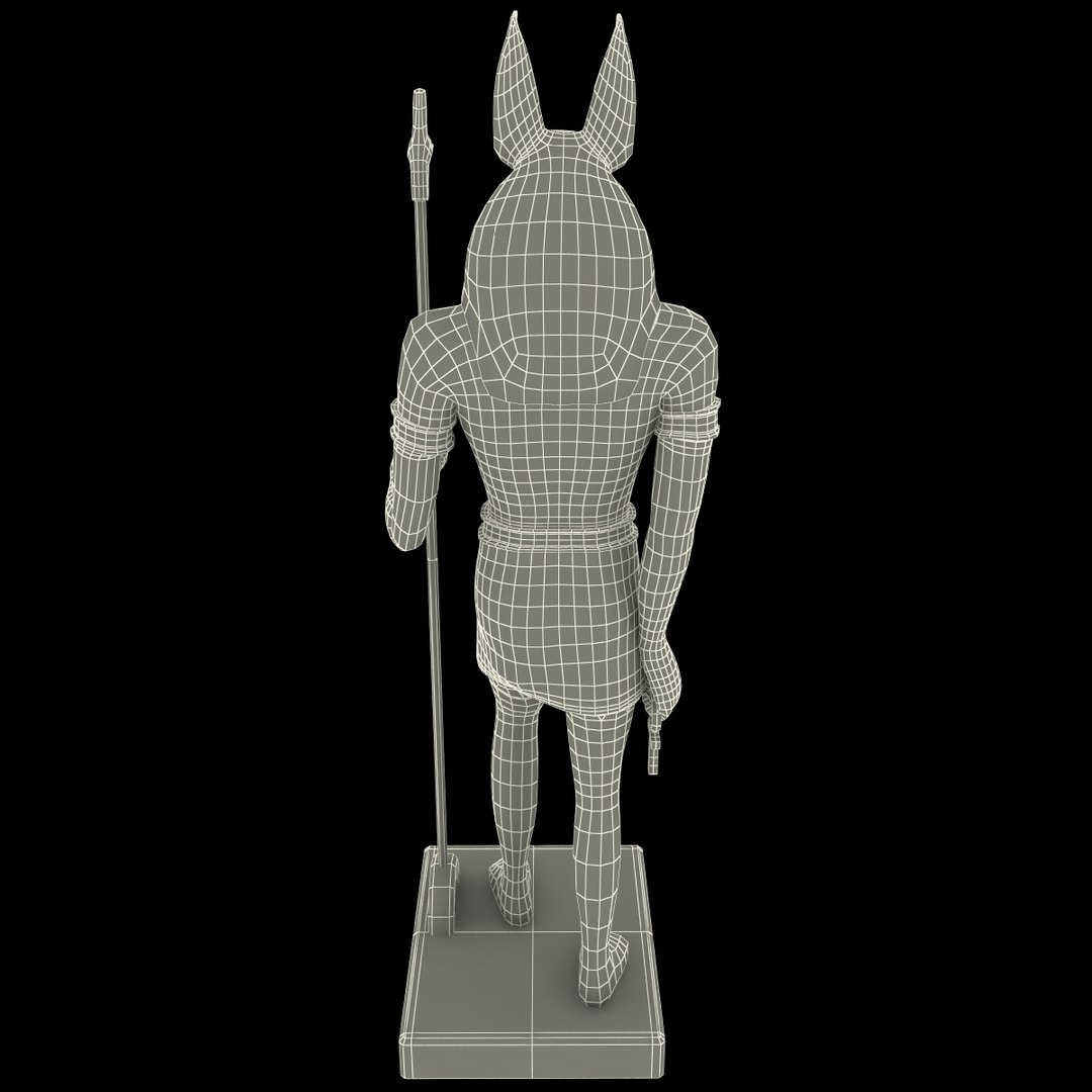 3d anubis statue