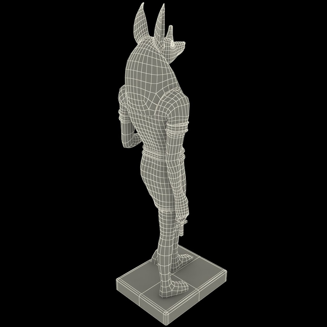 3d anubis statue